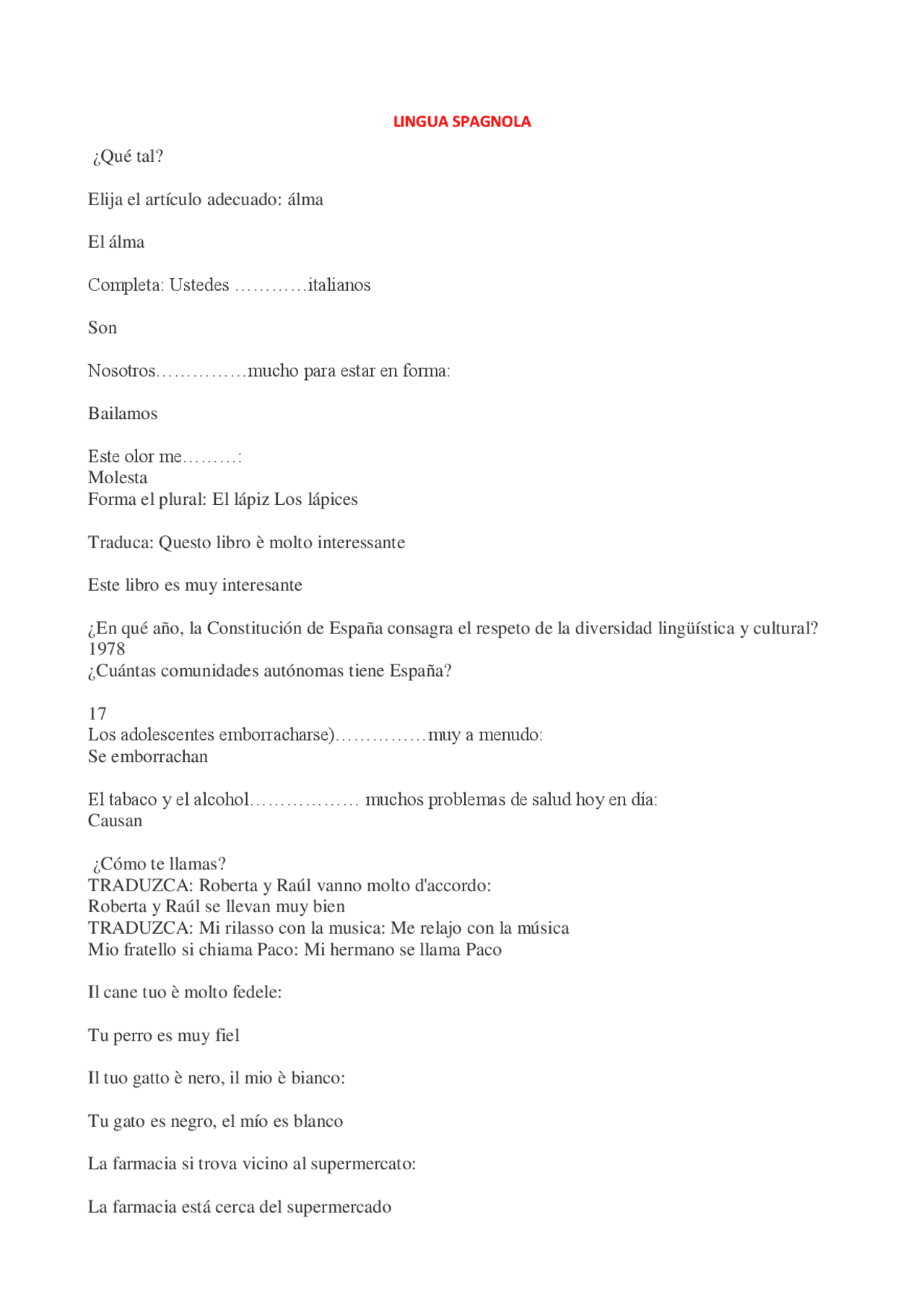 Lingua Spagnola Agg A Settembre Lettere L 10 Pegaso Prove Desame Di