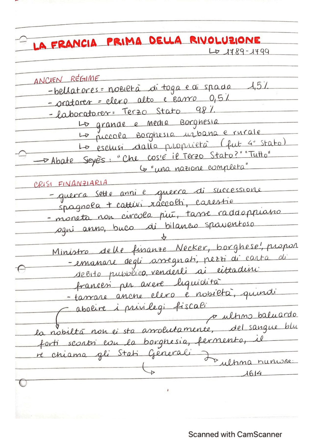 Rivoluzione Francese E Napoleone Liceo Appunti Di Storia Docsity