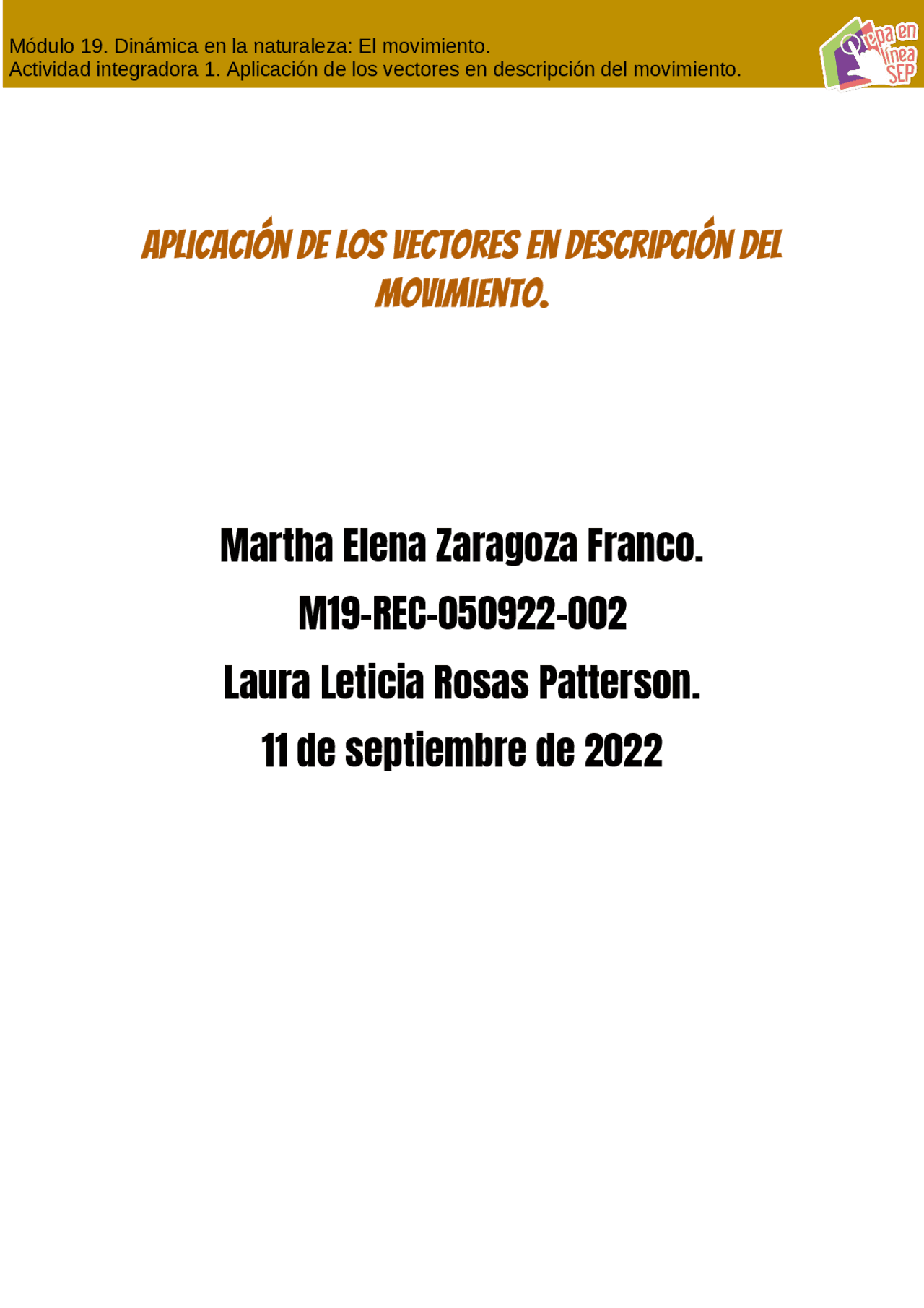Modulo 19 Semana 1 Actividad Integradora 1 Ejercicios De Física Docsity