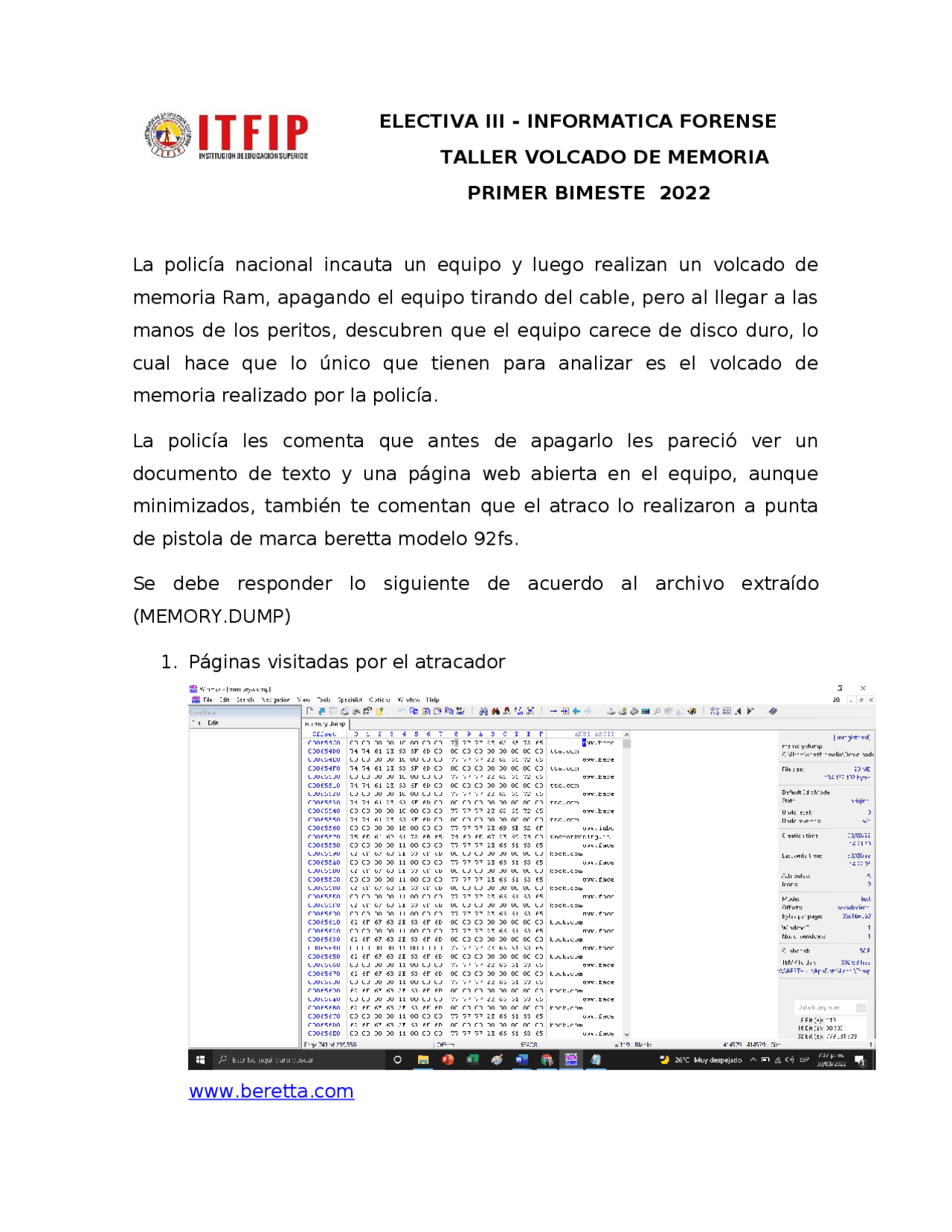 Volcado de memoria ejercicio uno | Guías, Proyectos, Investigaciones de Seguridad Informática ...