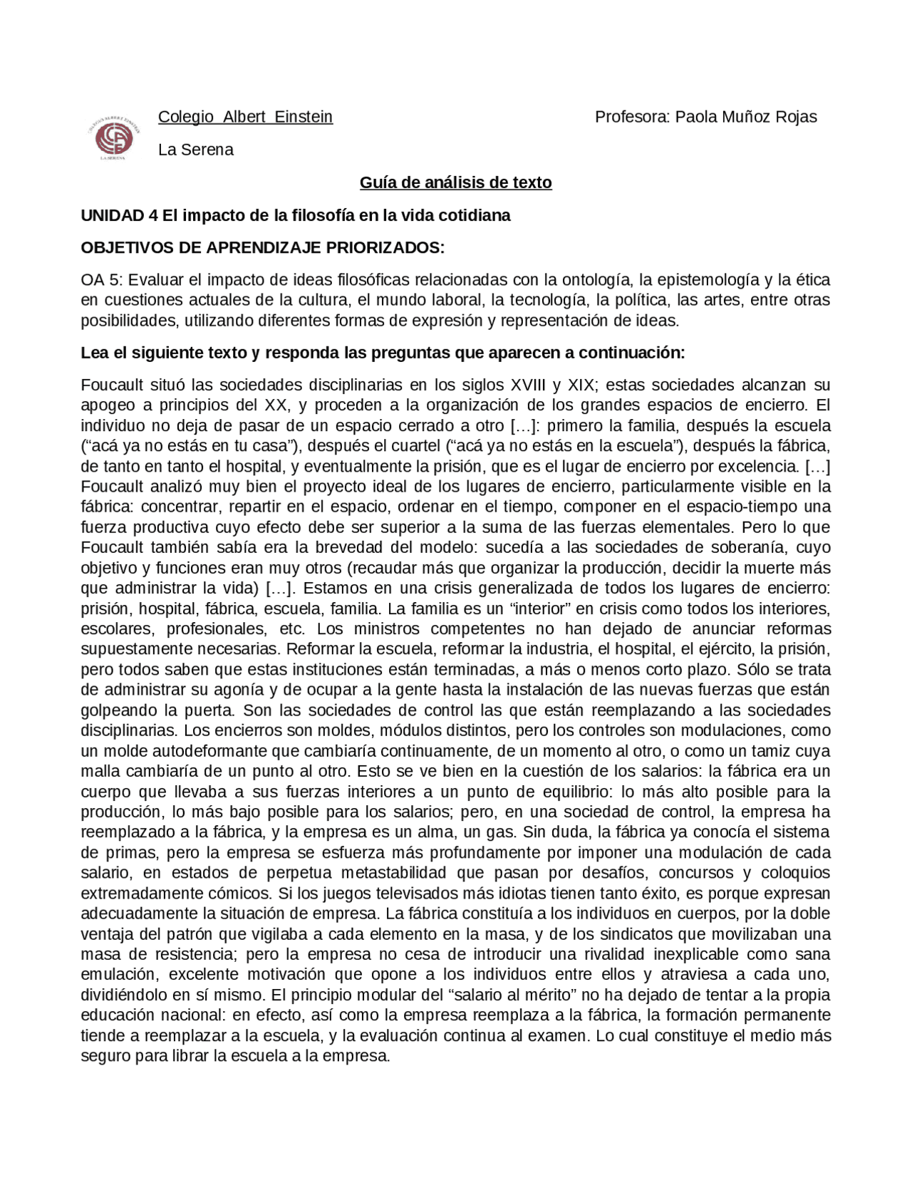 Guía Práctica De Filosofía Apuntes De Filosofía Docsity