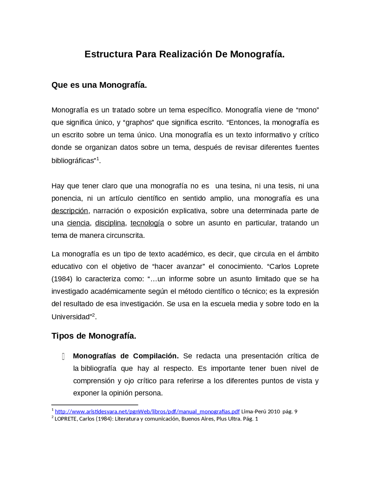 Estructura de monografia | Monografías, Ensayos de Tecnologías de la Información y la ...