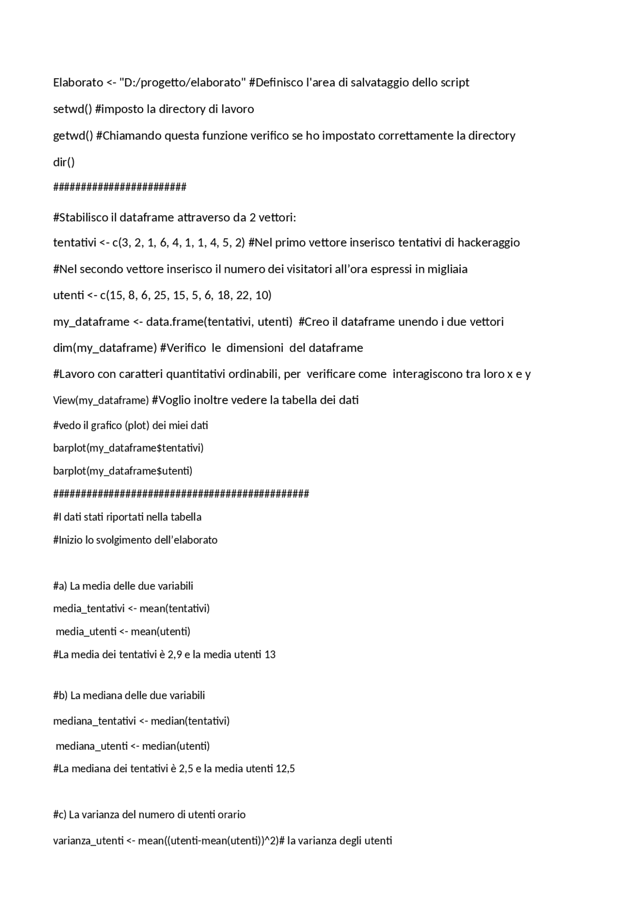 Elaborato Statistica Prove Desame Di Statistica Economica Docsity