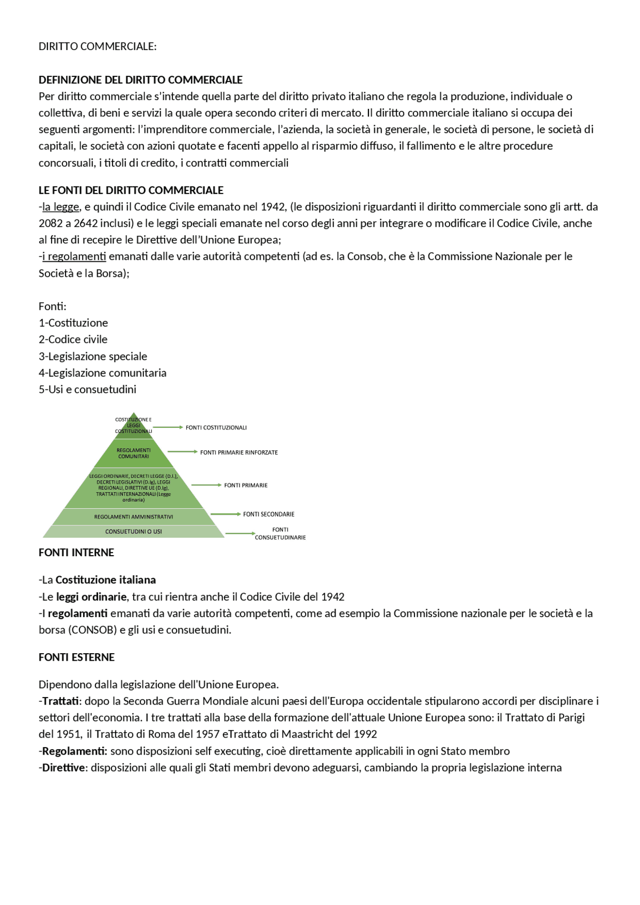 Programma diritto commerciale riassunto completo delle dispense | Appunti di Diritto Commerciale ...