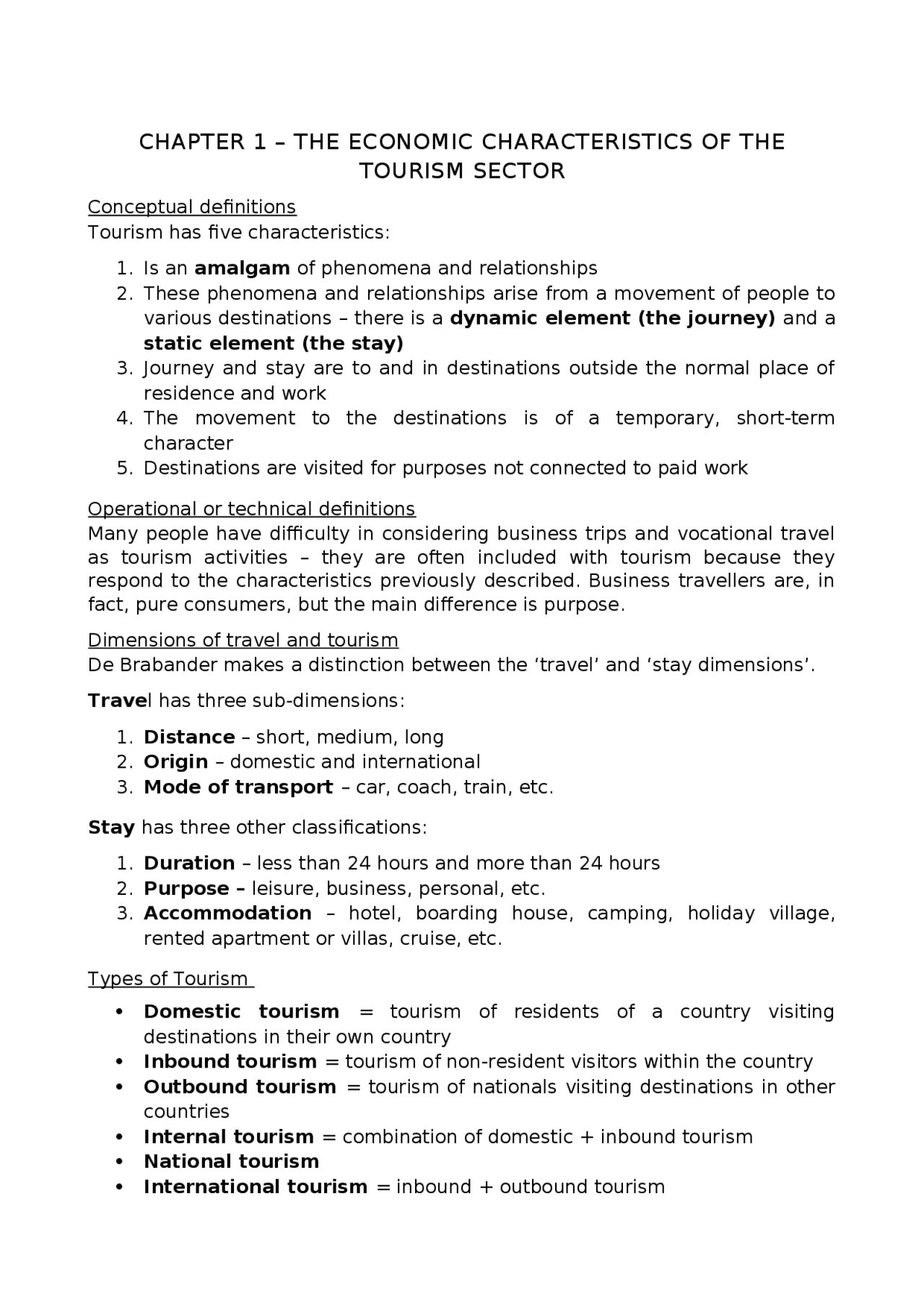 Appunti Tourism And Hospitality Economics Appunti Di Economia Del