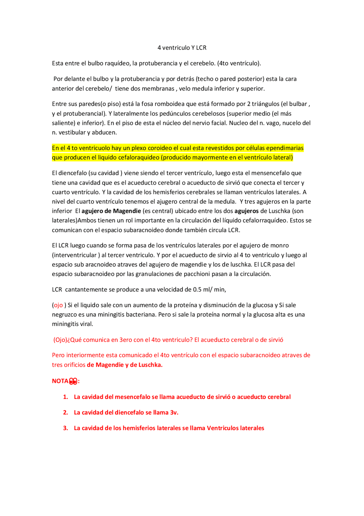 Neuroanatomia Repaso Resúmenes De Neuroanatomía Docsity