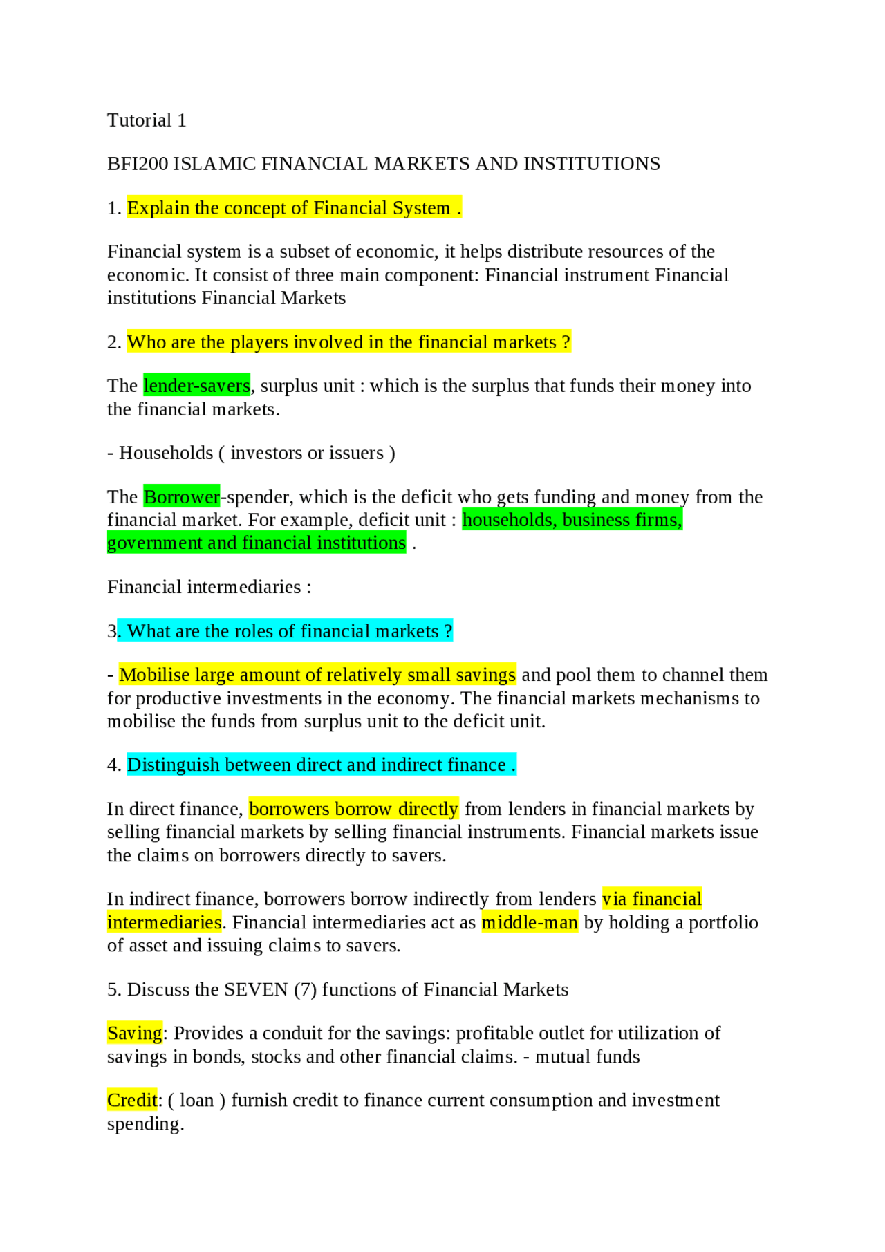 Finance exercise about financial management and marketing | Exercises ...