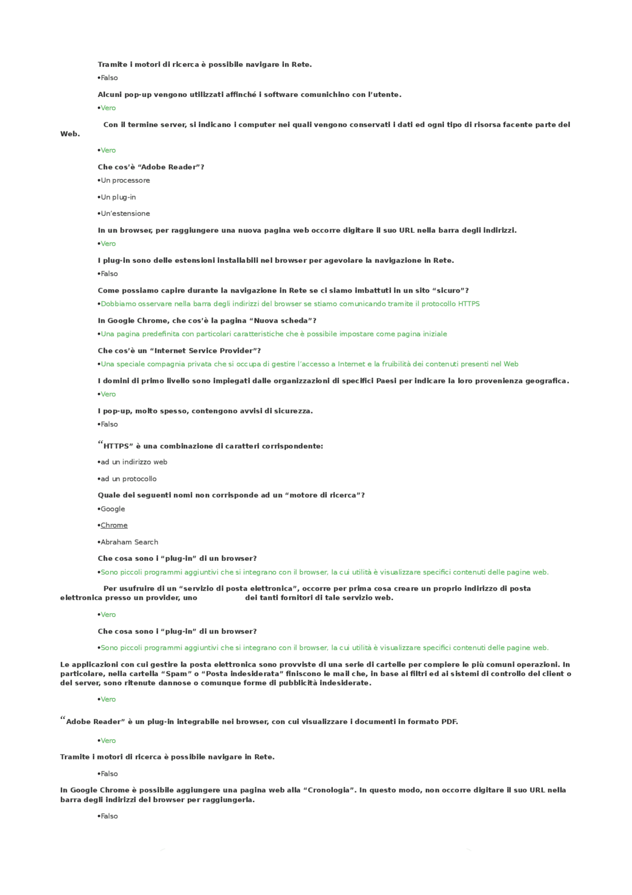 Soluzioni modulo 2 Eipass | E-campus | Risposte | Panieri di Fondamenti di informatica - Docsity