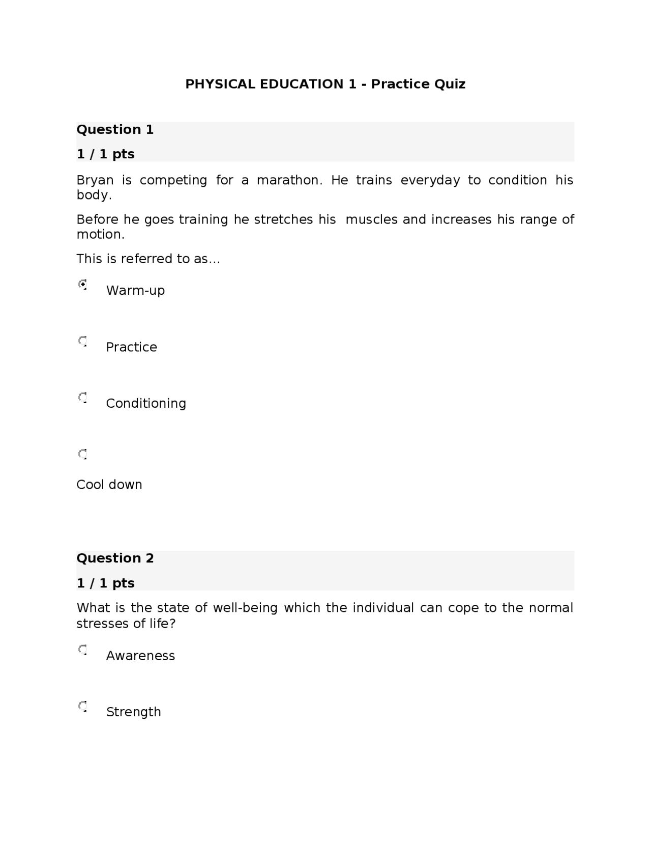 PE 1 - PRACTICE QUIZ | Quizzes Physical Education and Motor Learning ...