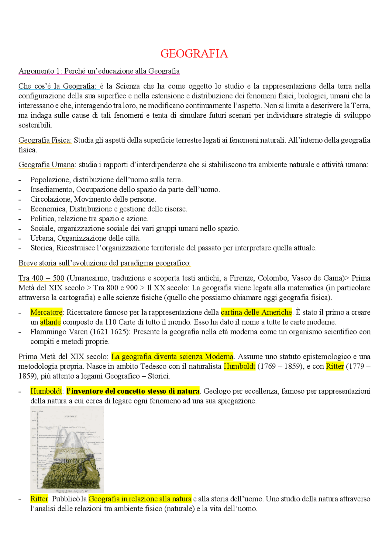 Appunti Geografia Scienze Della Formazione Primaria Appunti Di