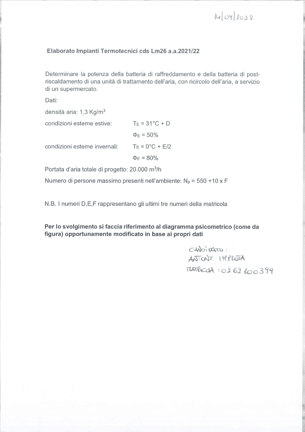 Impianti Termotecnici Prove Desame Di Impianti Tecnici Docsity