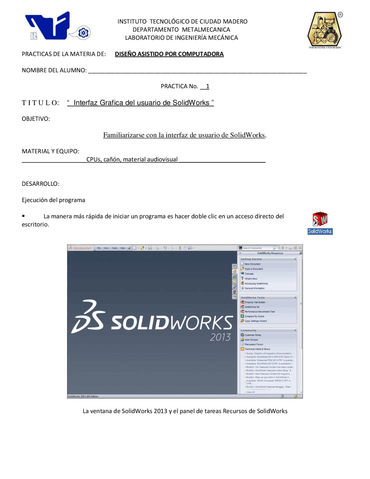 Diseño De Ejercicios En Solidworks Exercícios De Desenho Docsity
