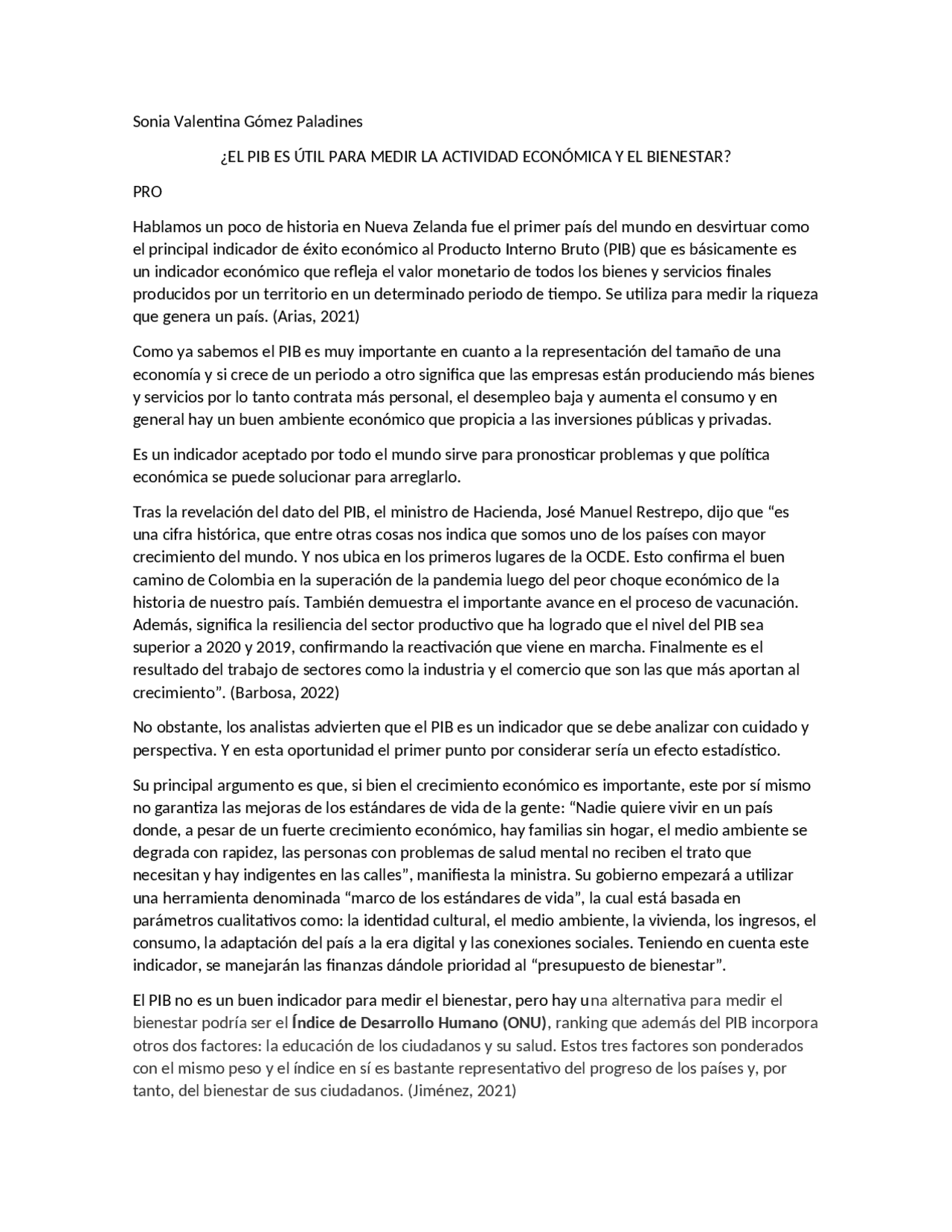 Macroeconomía Pib En Colombia Resúmenes De Macroeconomía Docsity