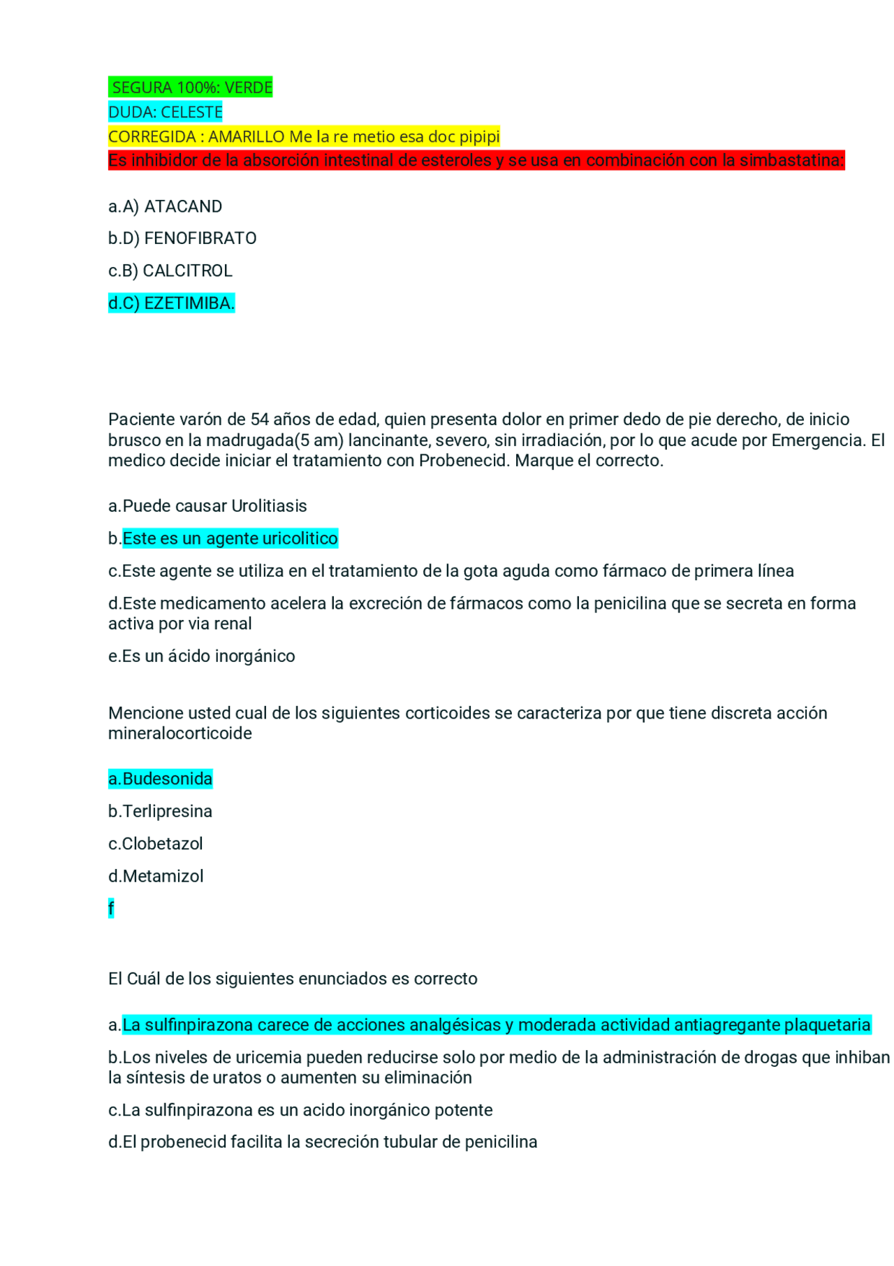 Farmacología Clínica: Preguntas y Respuestas sobre Tratamientos | Exámenes selectividad de ...