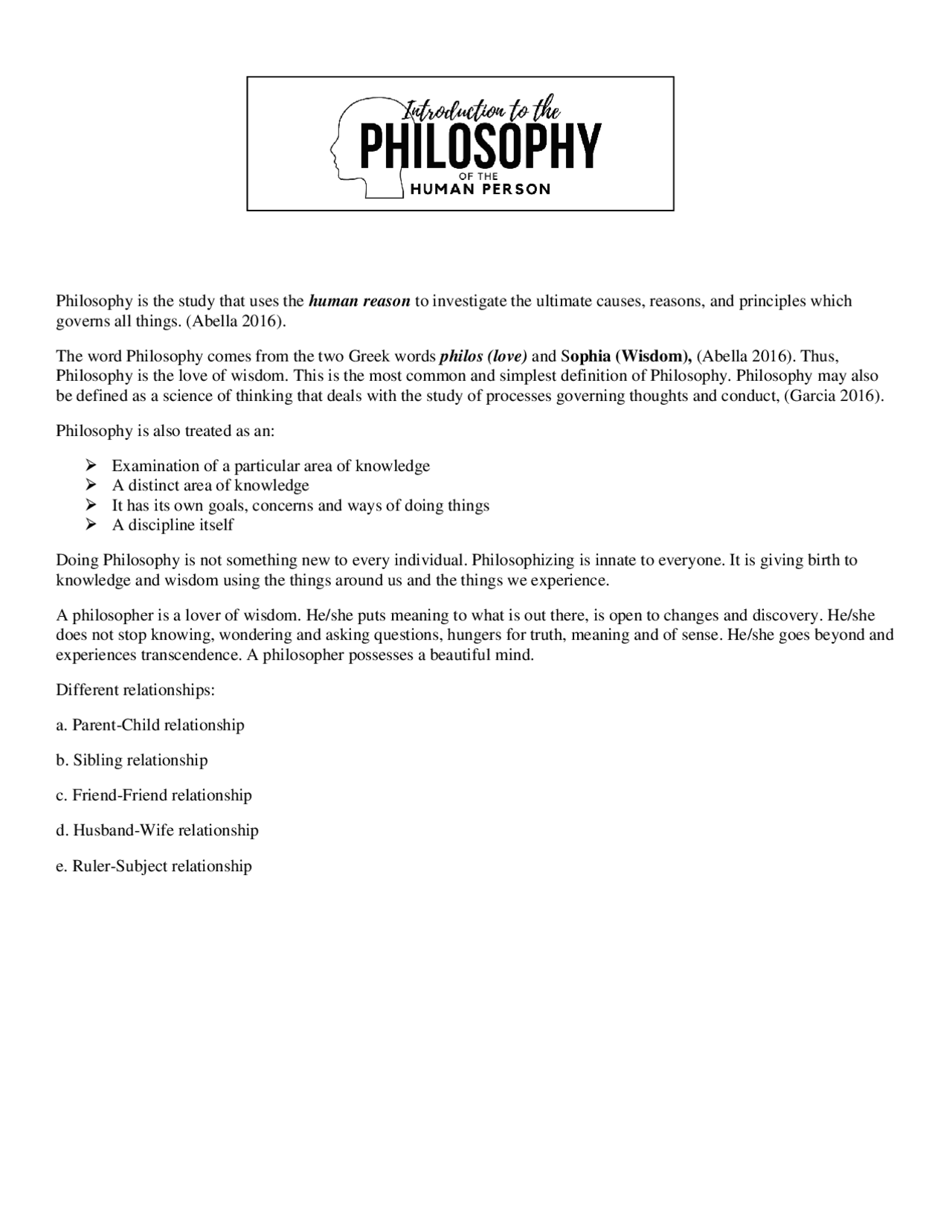 IPHP Reviewer for Senior High School Students | Summaries Philosophy ...