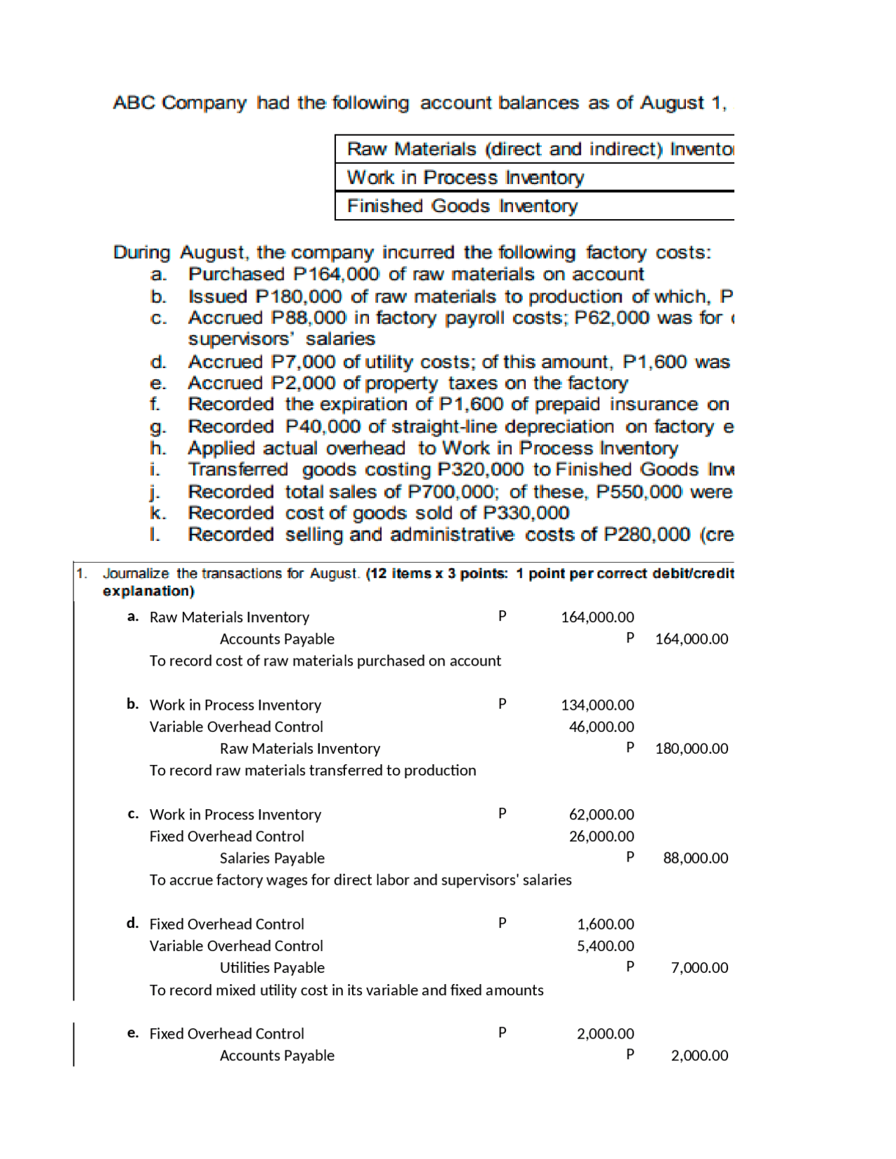 Cost Accounting And Control Quizzes Cost Accounting Docsity