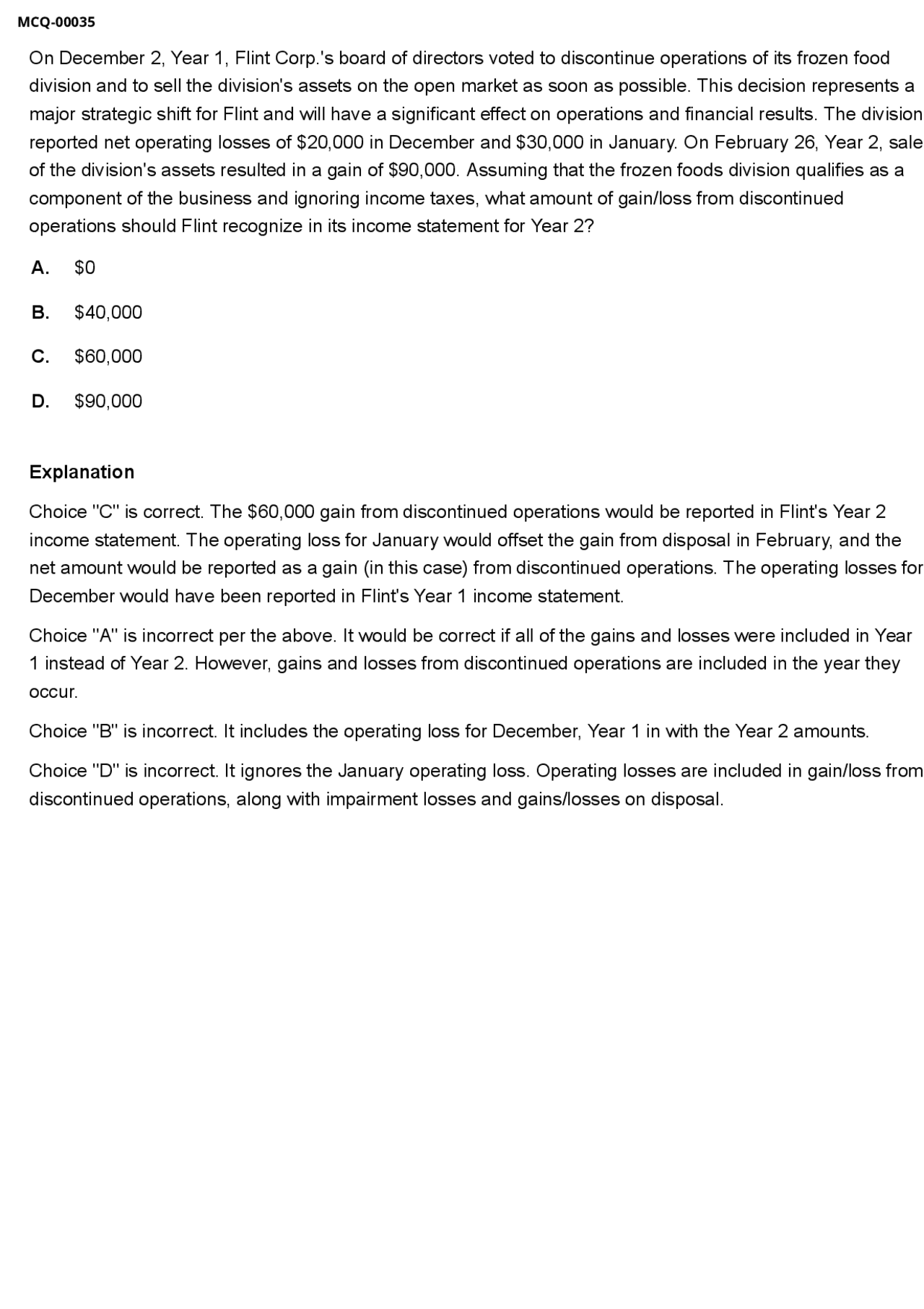 Becker 2021 FAR F1 - M5 MCQ | Exercises Accounting | Docsity