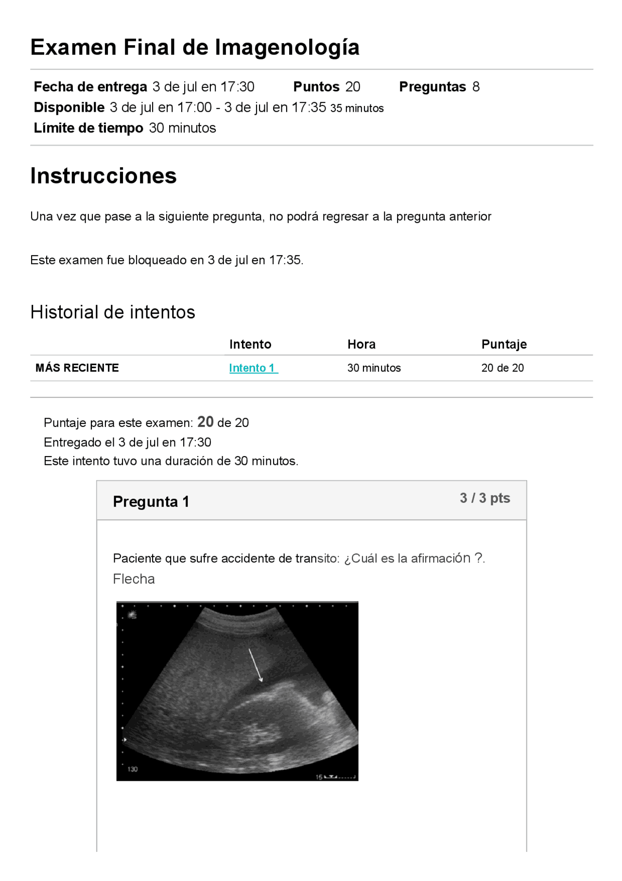 Examen Final De ImagenologÍa Exámenes De Imagenología Docsity