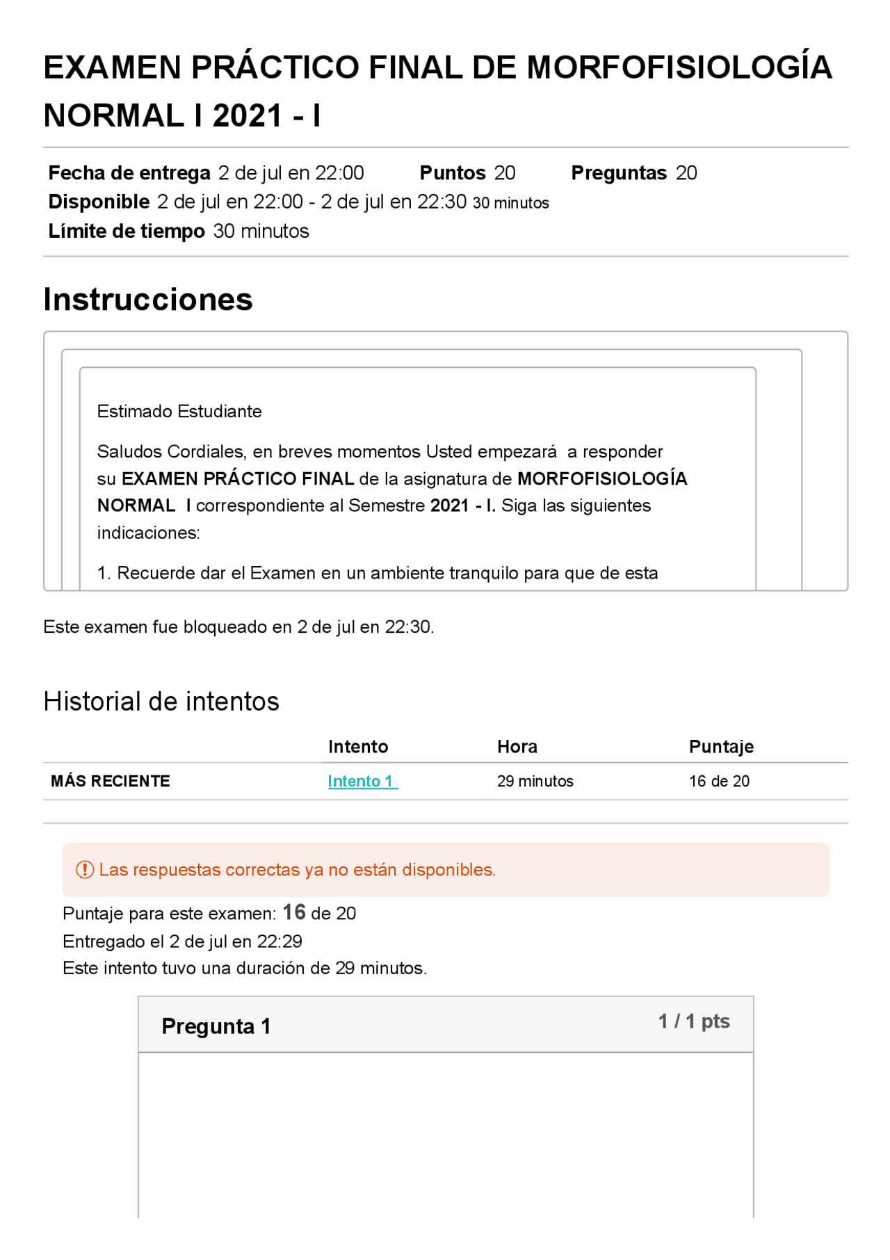 Examen PrÁctico Final De MorfofisiologÍa Exámenes De Anatomía Docsity