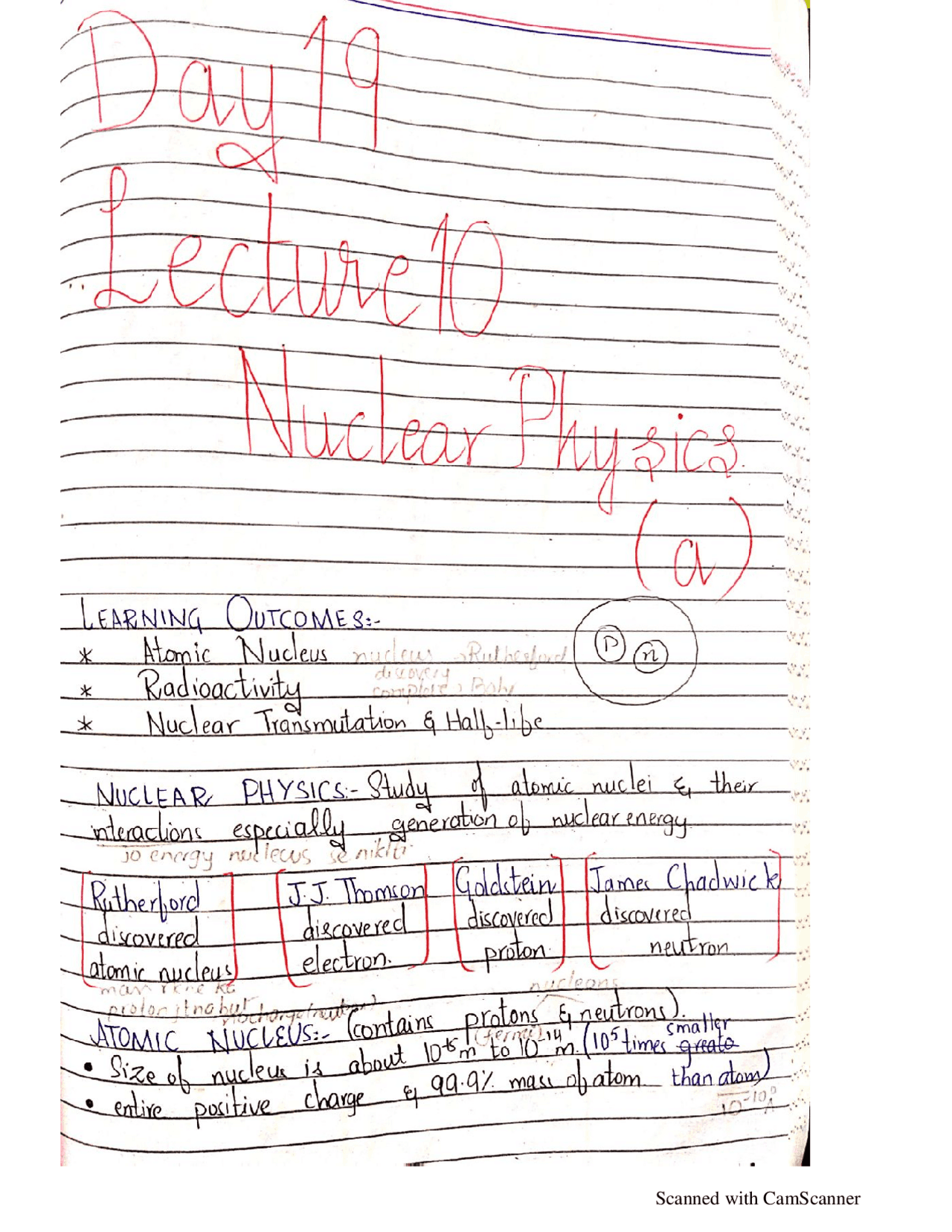 Physics Handwritten Notes For 11 And 12 Class Lecture Notes Physics