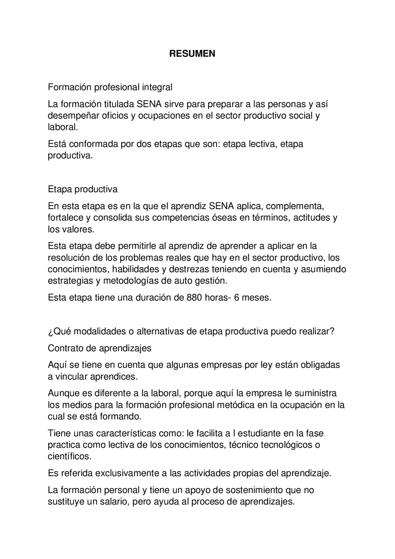 Resumen Del La Institución Sena Resúmenes De Análisis Funcional Docsity