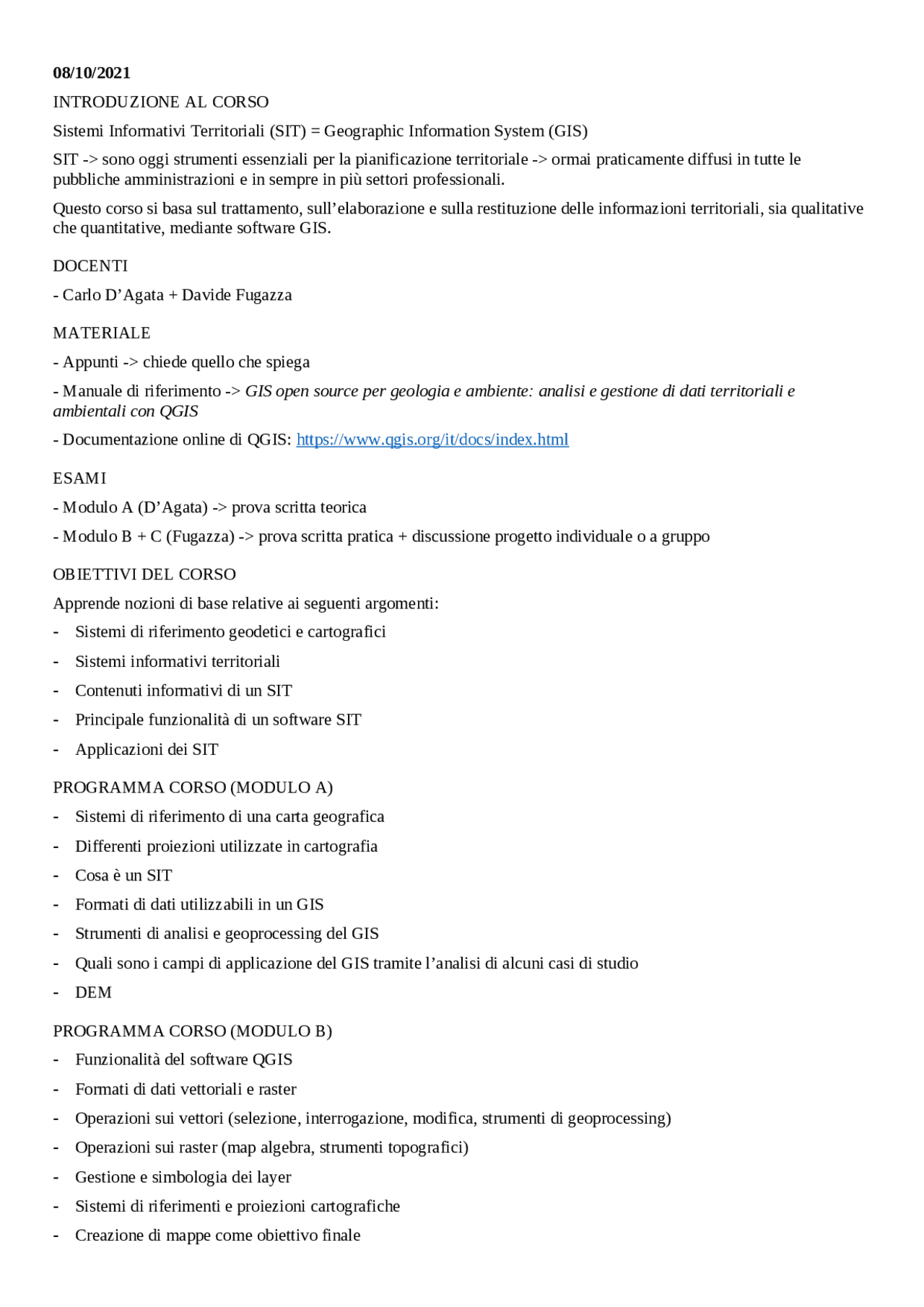 Appunti Sistemi Informativi Prove Desame Di Sistemi Informativi