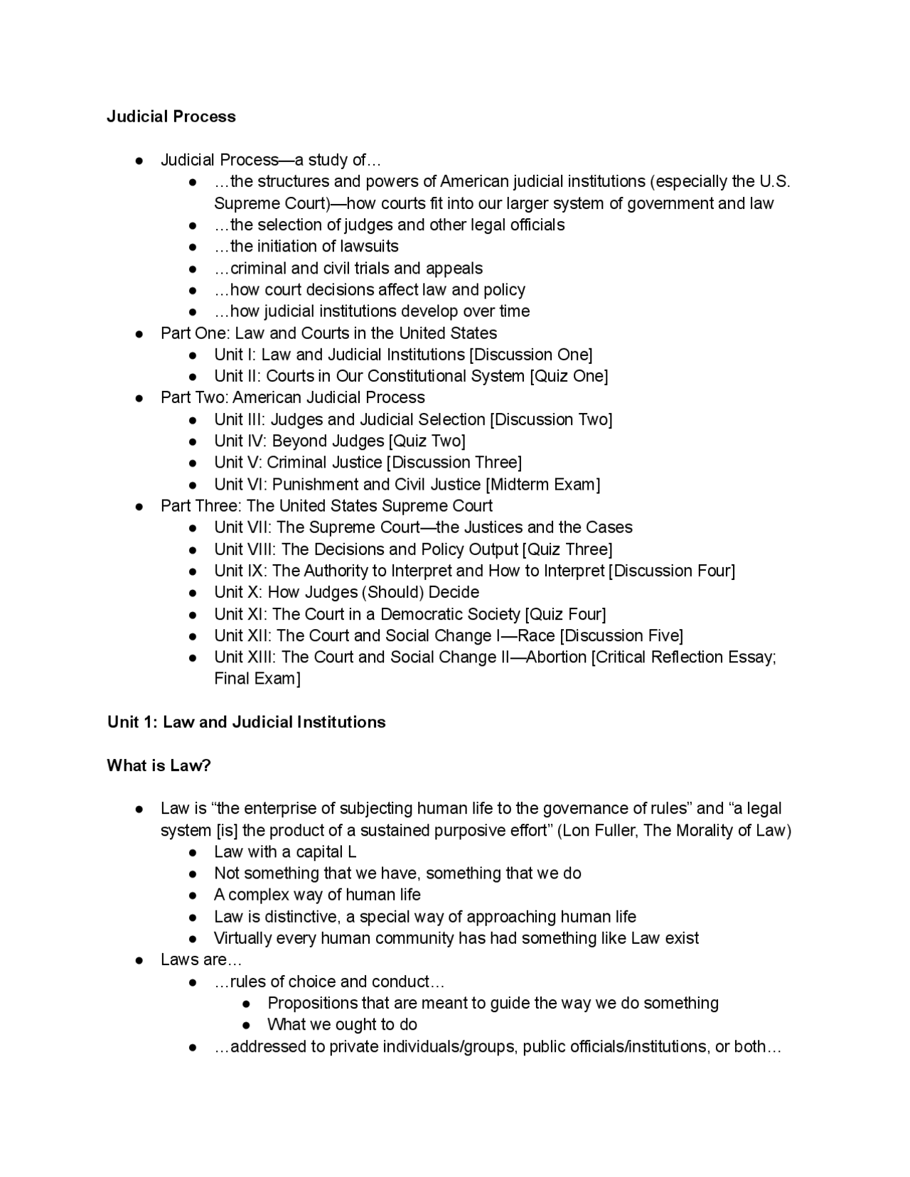 Judicial Process Slide Notes | Study notes Constitutional Law | Docsity