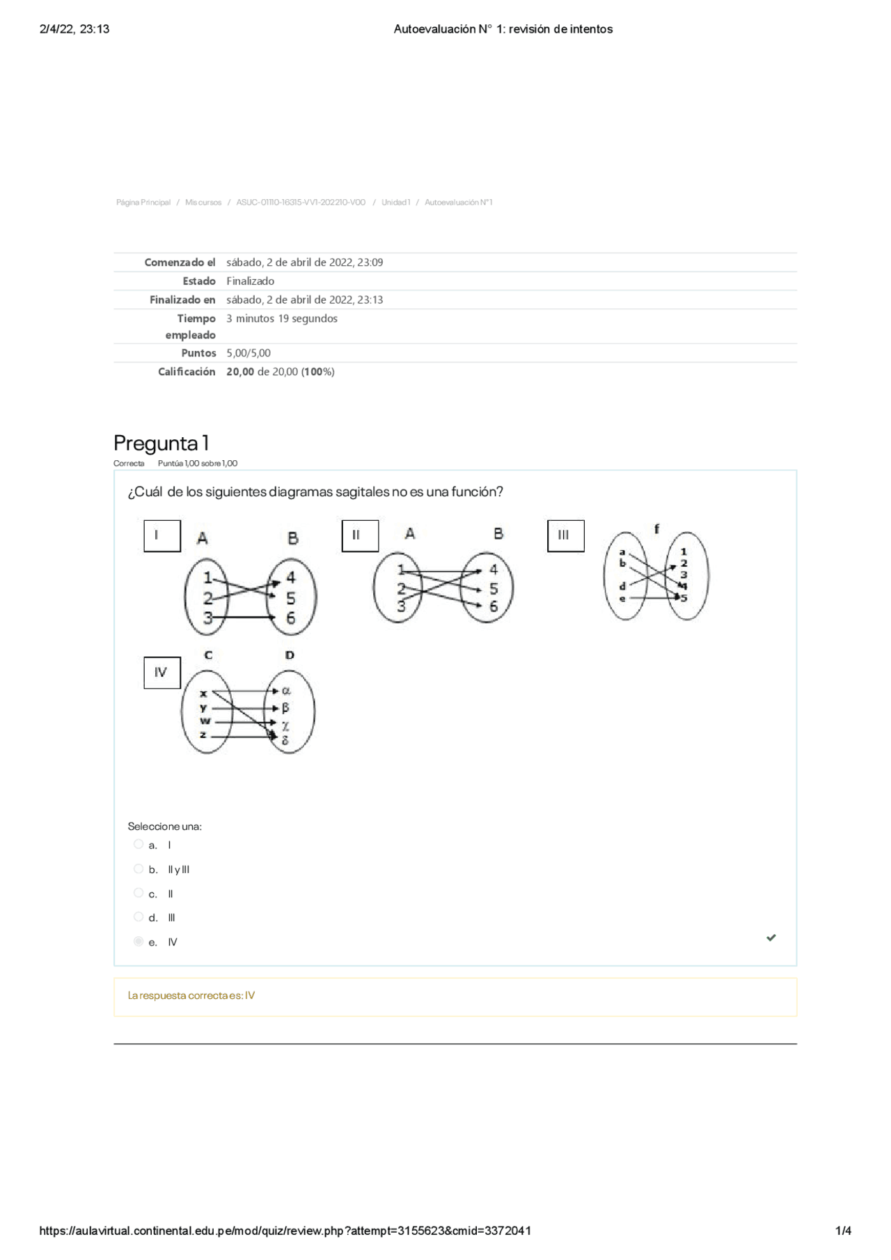 Autoevaluacion 1 Continental Exámenes De Álgebra Docsity