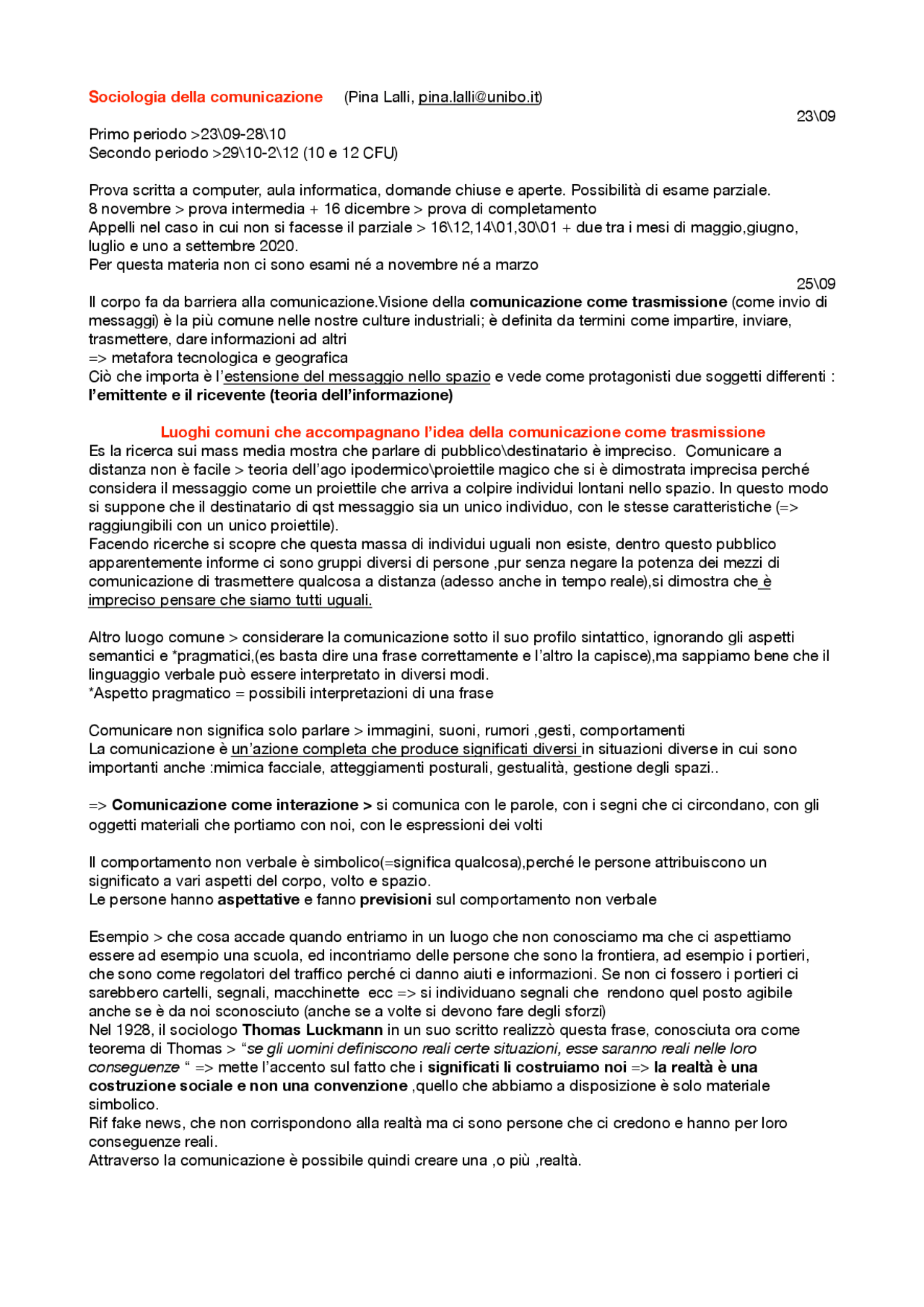 Sociologia Della Comunicazione Parte 1 Appunti Di Sociologia Docsity