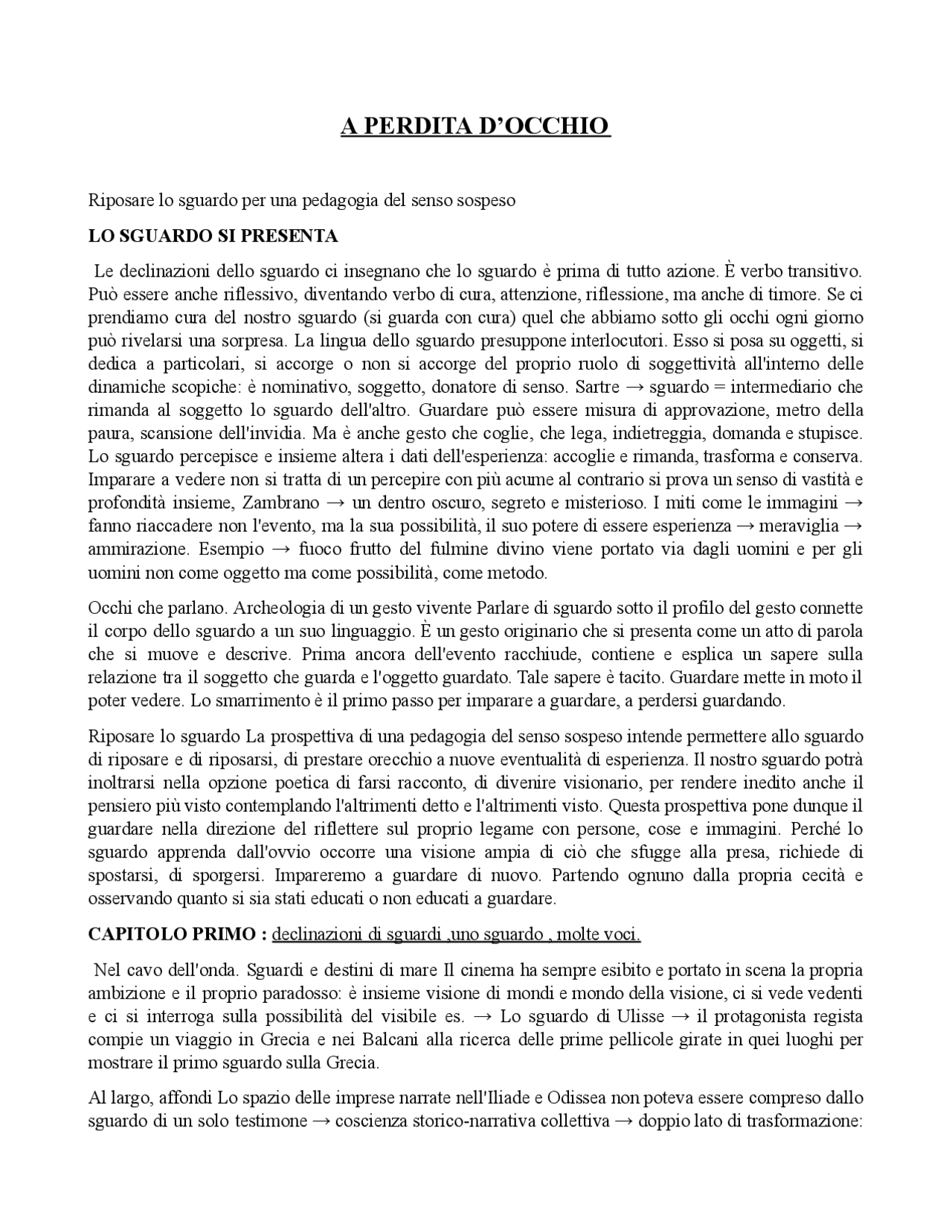 A Perdita Docchio Riassunto Schemi E Mappe Concettuali Di Filosofia