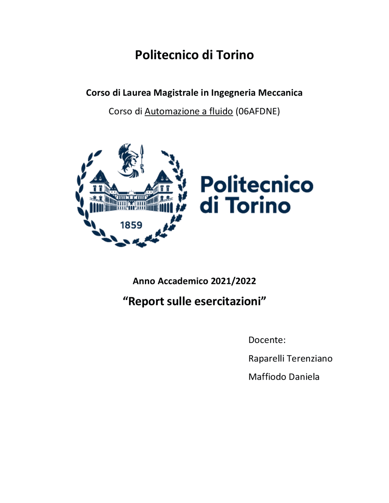 Report Esercitazioni Automazione A Fluido Guide Progetti E Ricerche