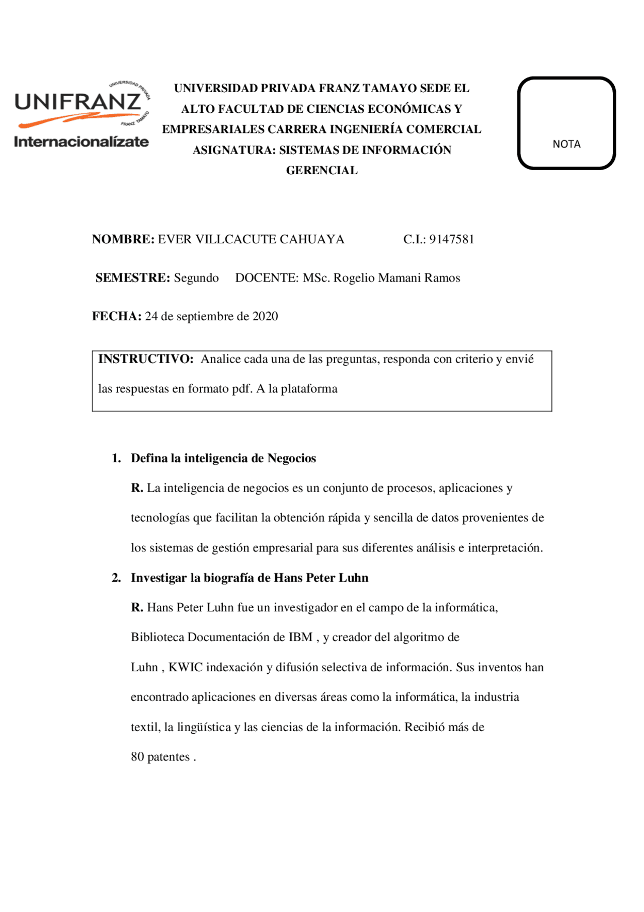 Sistema De Integracion Resumos De Sistema De Negócios Docsity