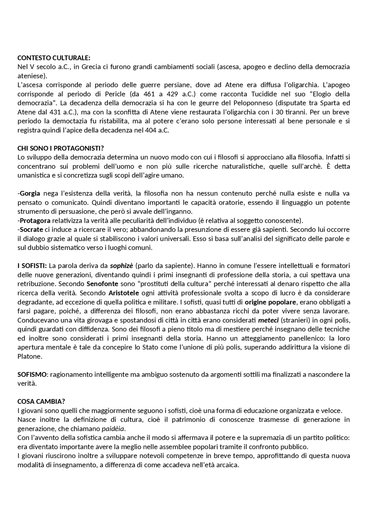 Sofisti E Dialoghimiti Di Platone Notes De Philosophie Docsity