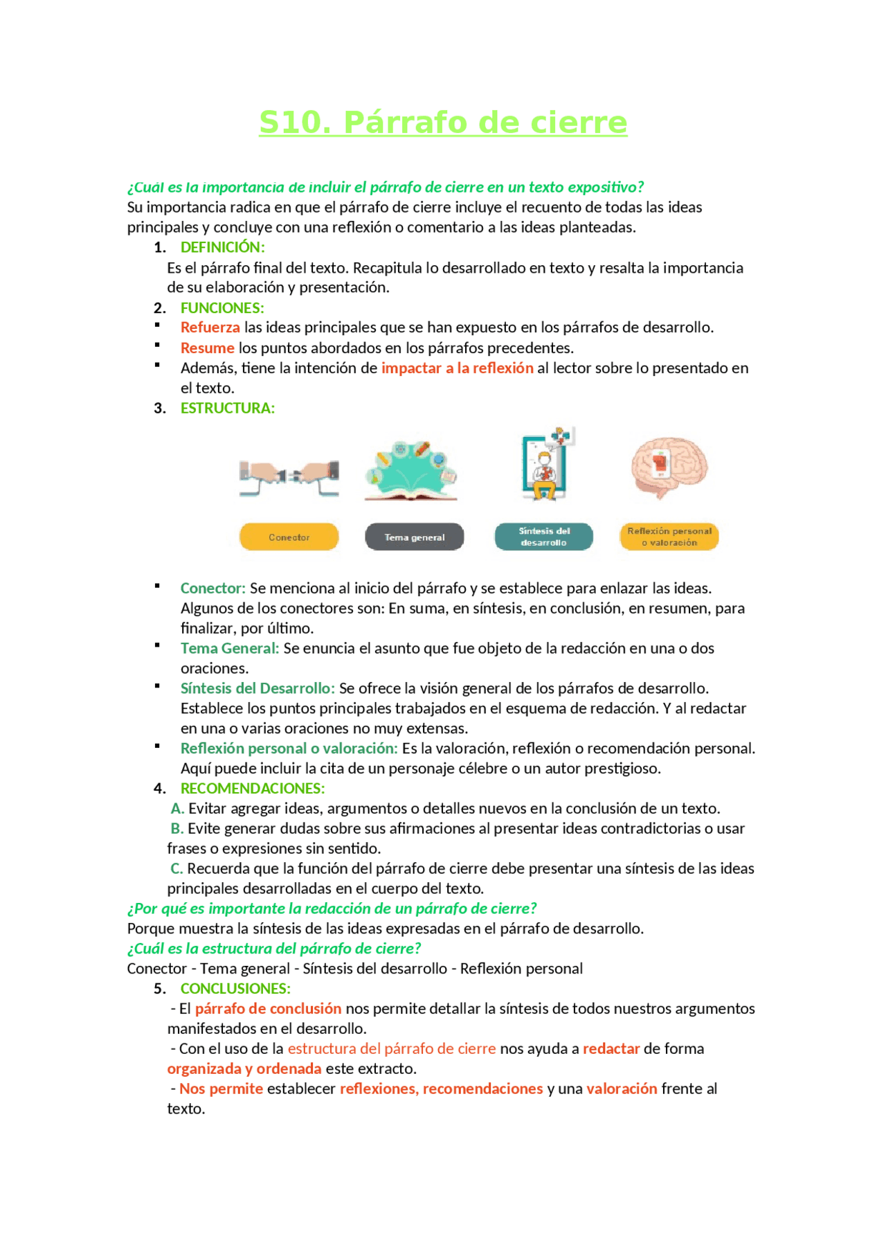 La importancia del párrafo de cierre en la redacción de un texto, así ...