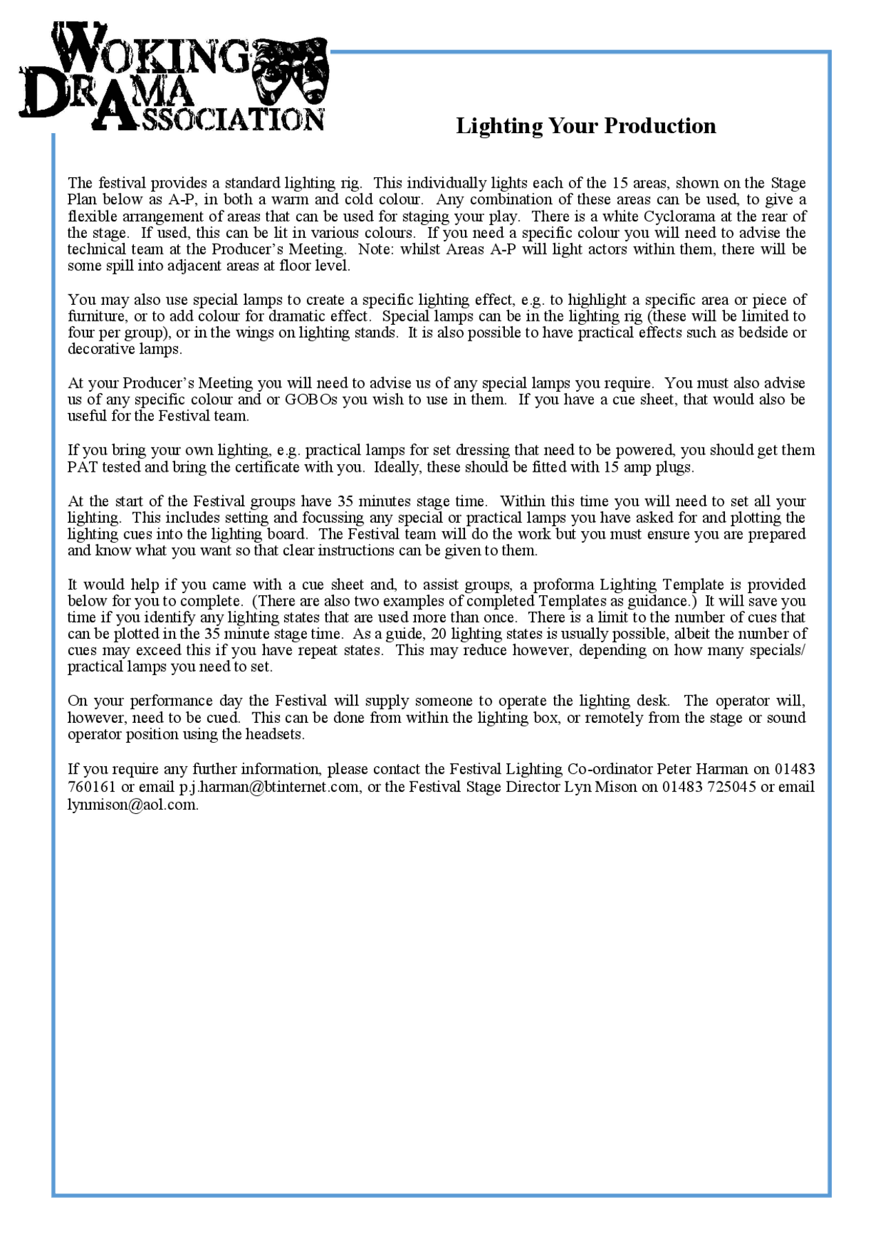 Lighting Your Production | Study Guides, Projects, Research Theatre ...