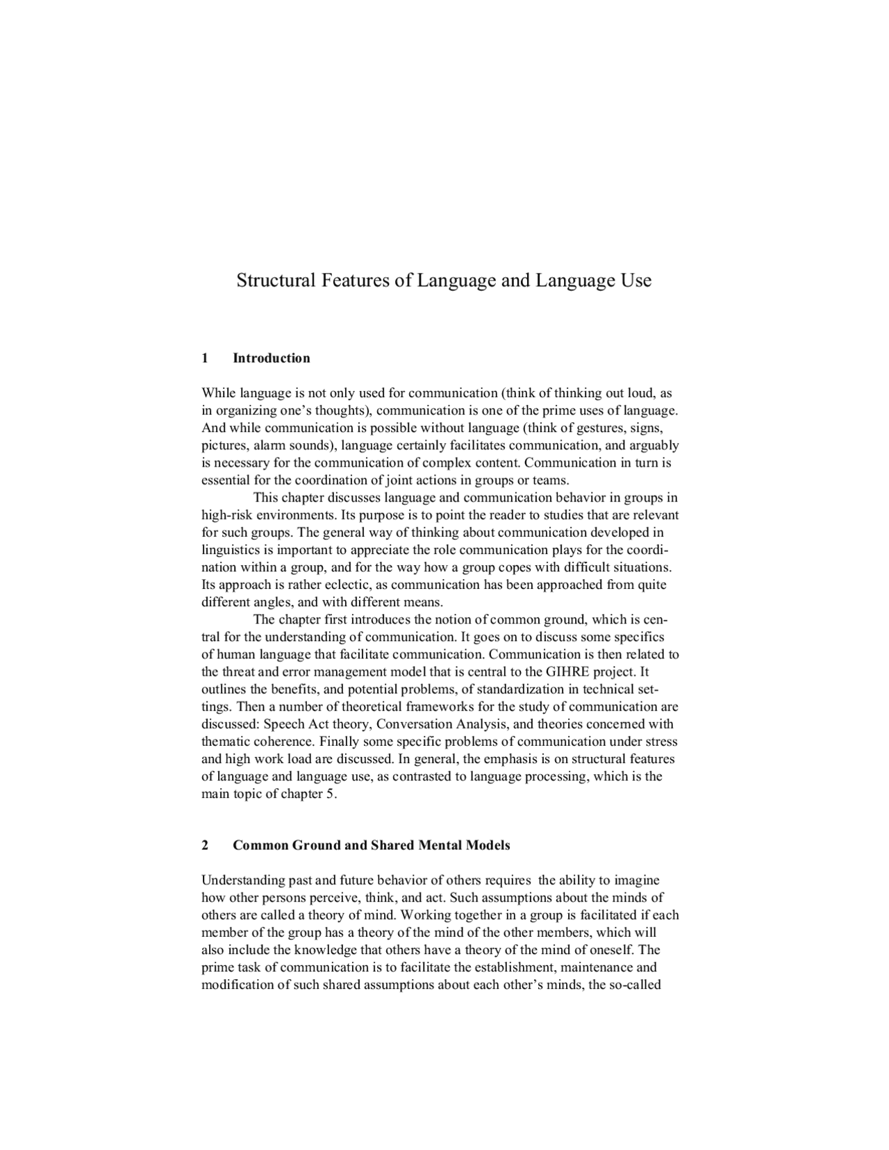 Structural Features of Language and Language Use | Lecture notes ...