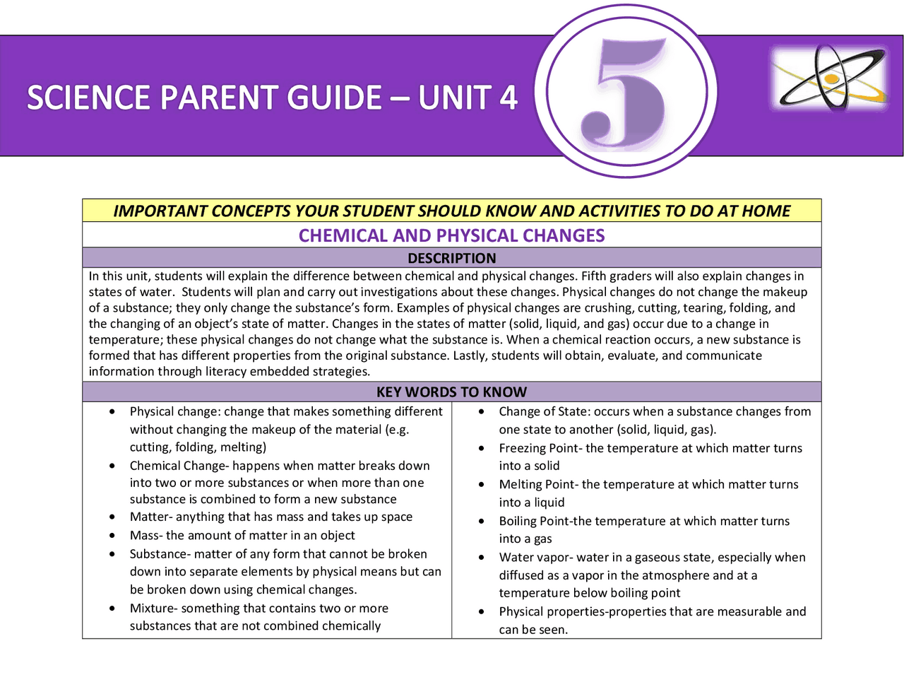 CHEMICAL AND PHYSICAL CHANGES | Study notes Chemistry | Docsity