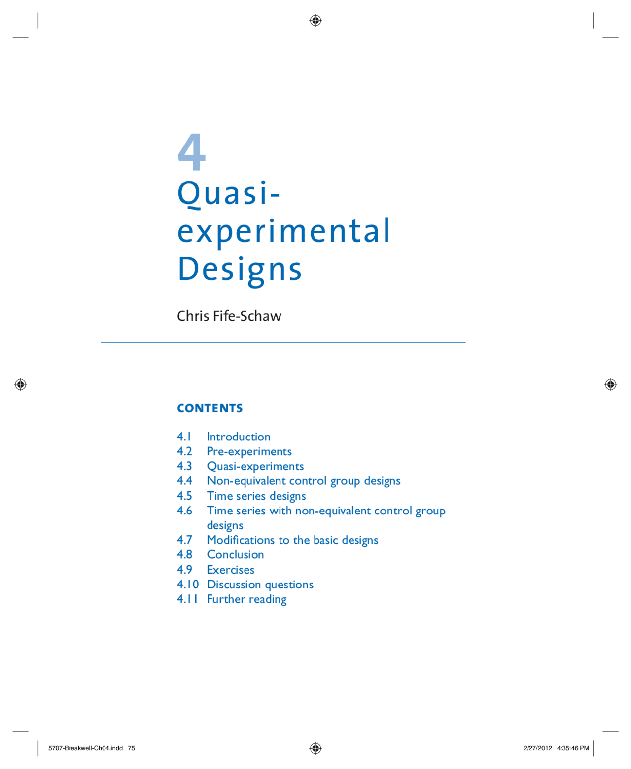 Quasi Experimental Designs Exercises Design Docsity