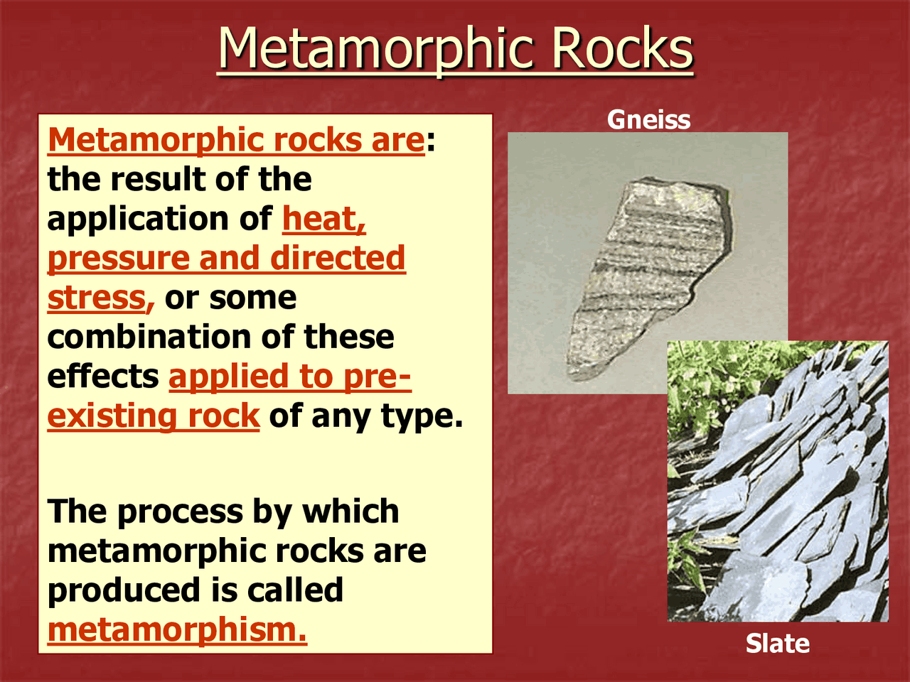 Metamorphic Rocks | Study notes Geology | Docsity
