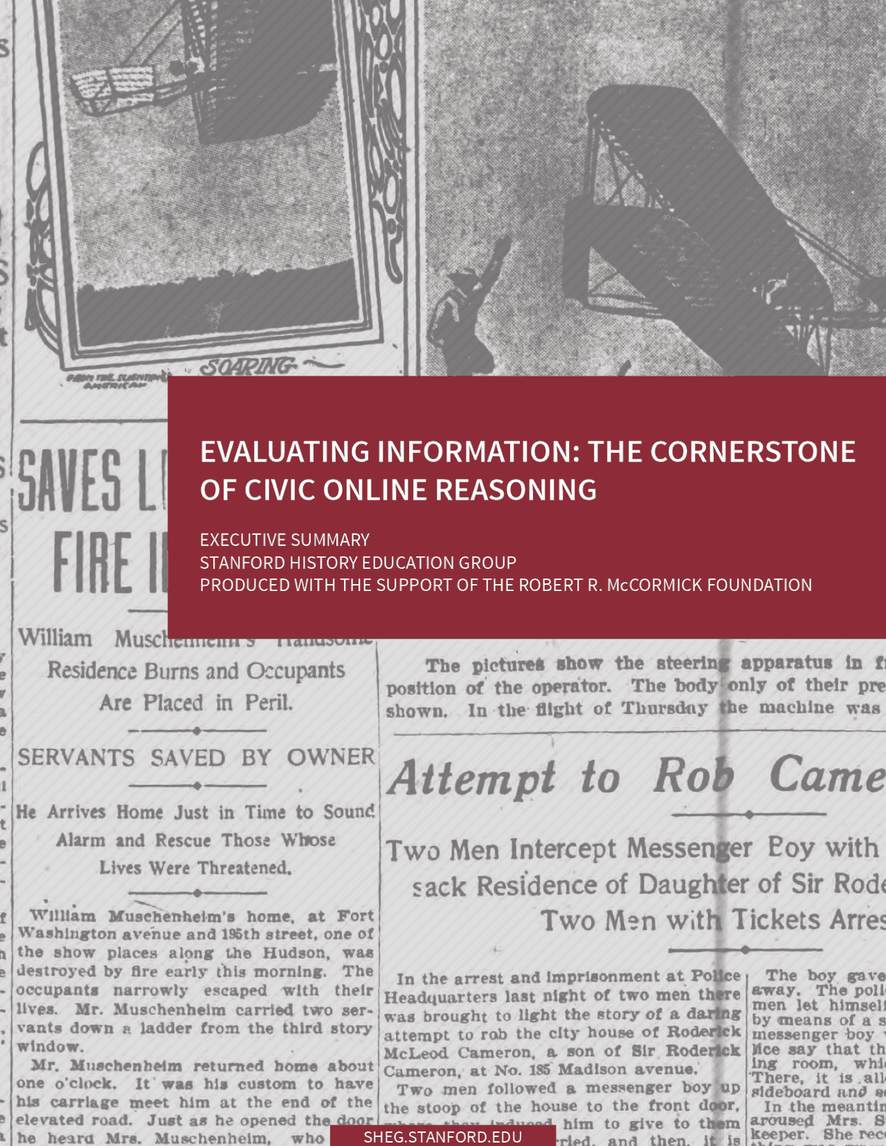 Assessing Civic Online Reasoning: A Study by Stanford History Education ...