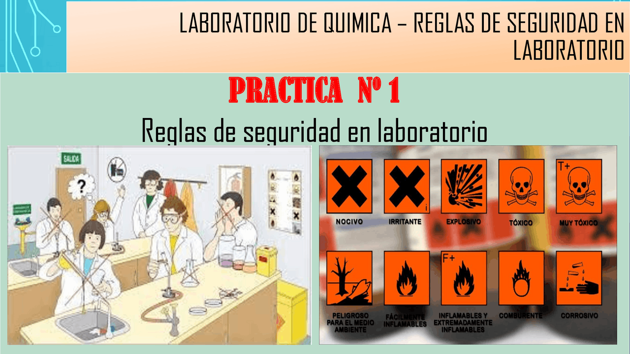 Reglas De Seguridad Del Laboratorio UTILIZACIÓN DEL LABORATORIO