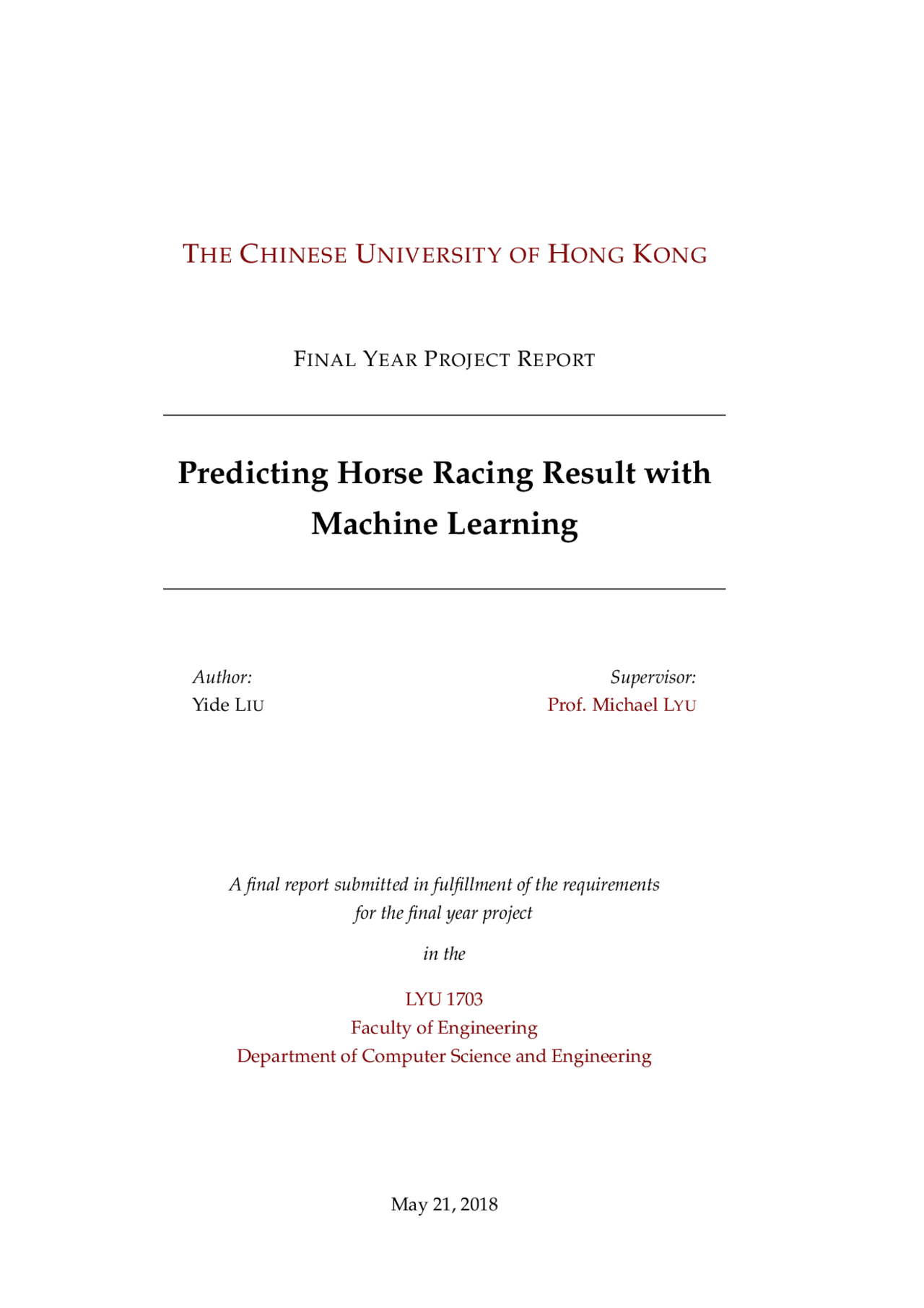 Predicting Horse Racing Result with Machine Learning | Summaries Machine Learning | Docsity