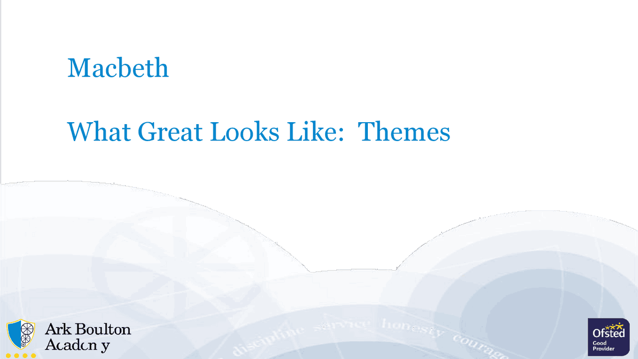 Macbeth What Great Looks Like: Themes | Study Guides, Projects ...
