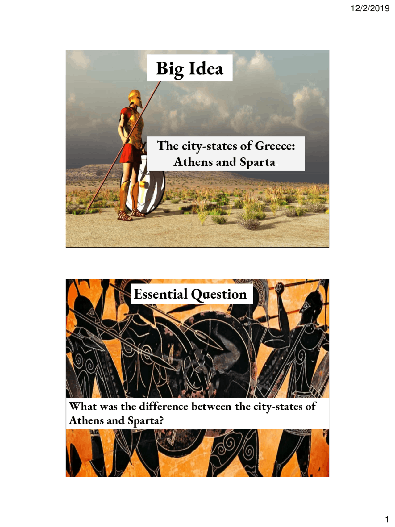 The city-states of Greece: Athens and Sparta. | Schemes and Mind Maps ...