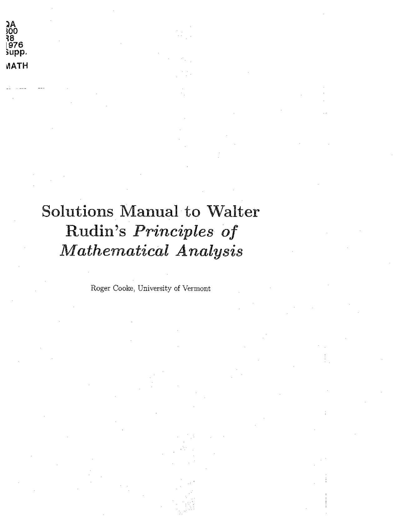 Rudin solved.pdf | Study Guides, Projects, Research Mathematical ...
