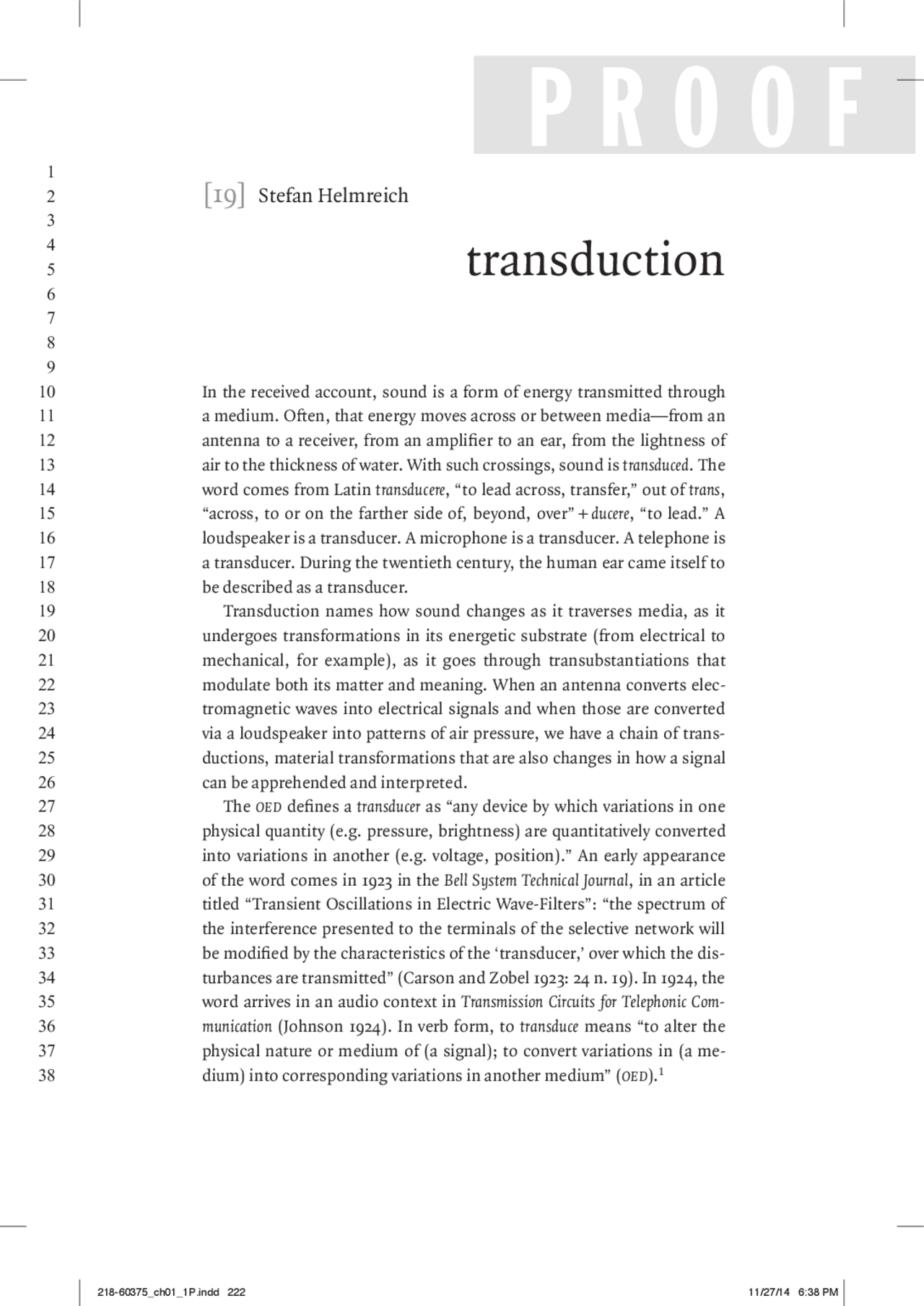 Transduction Summaries Psychology Docsity