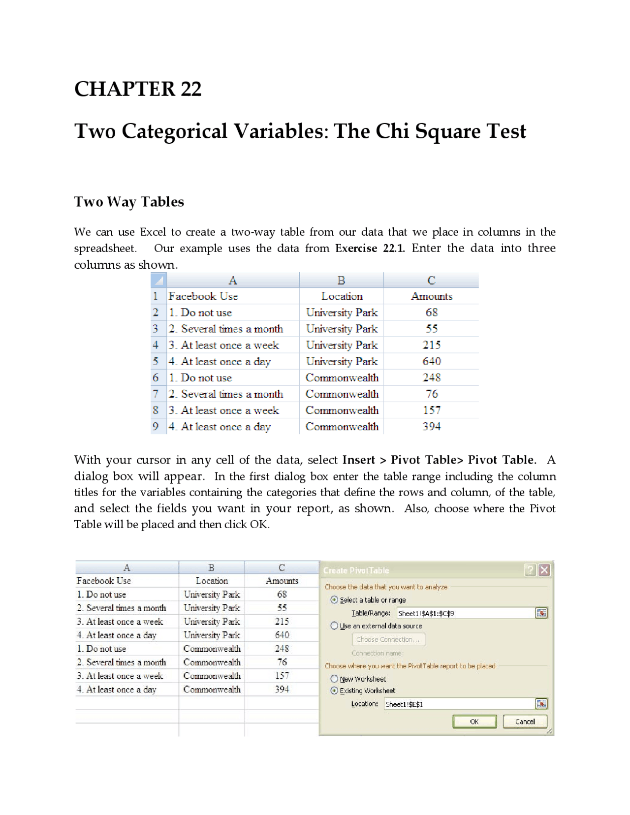 CHAPTER 22 Two Categorical Variables: The Chi Square Test | Study notes ...