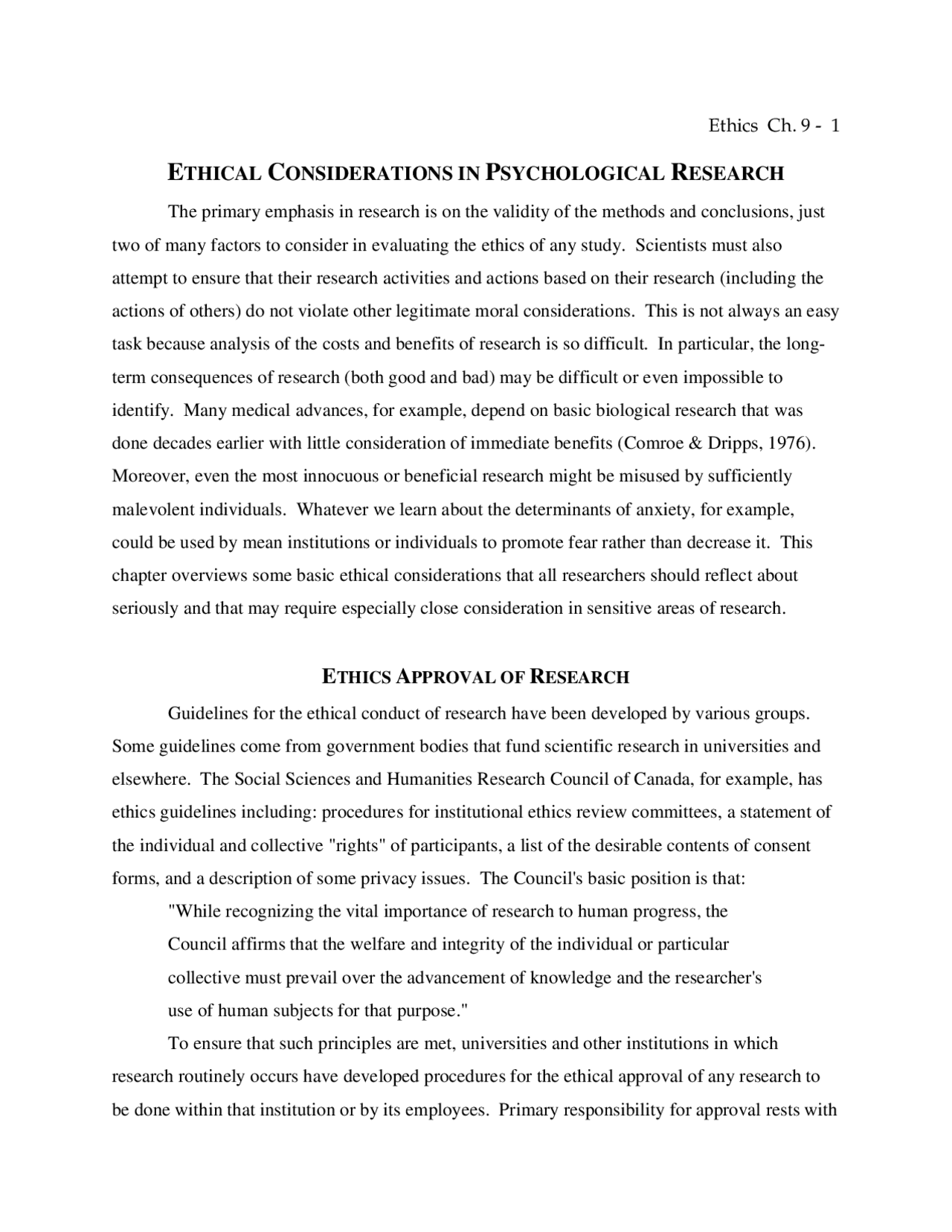 Ethical Considerations in Research: A Focus on Ethics Approval and ...