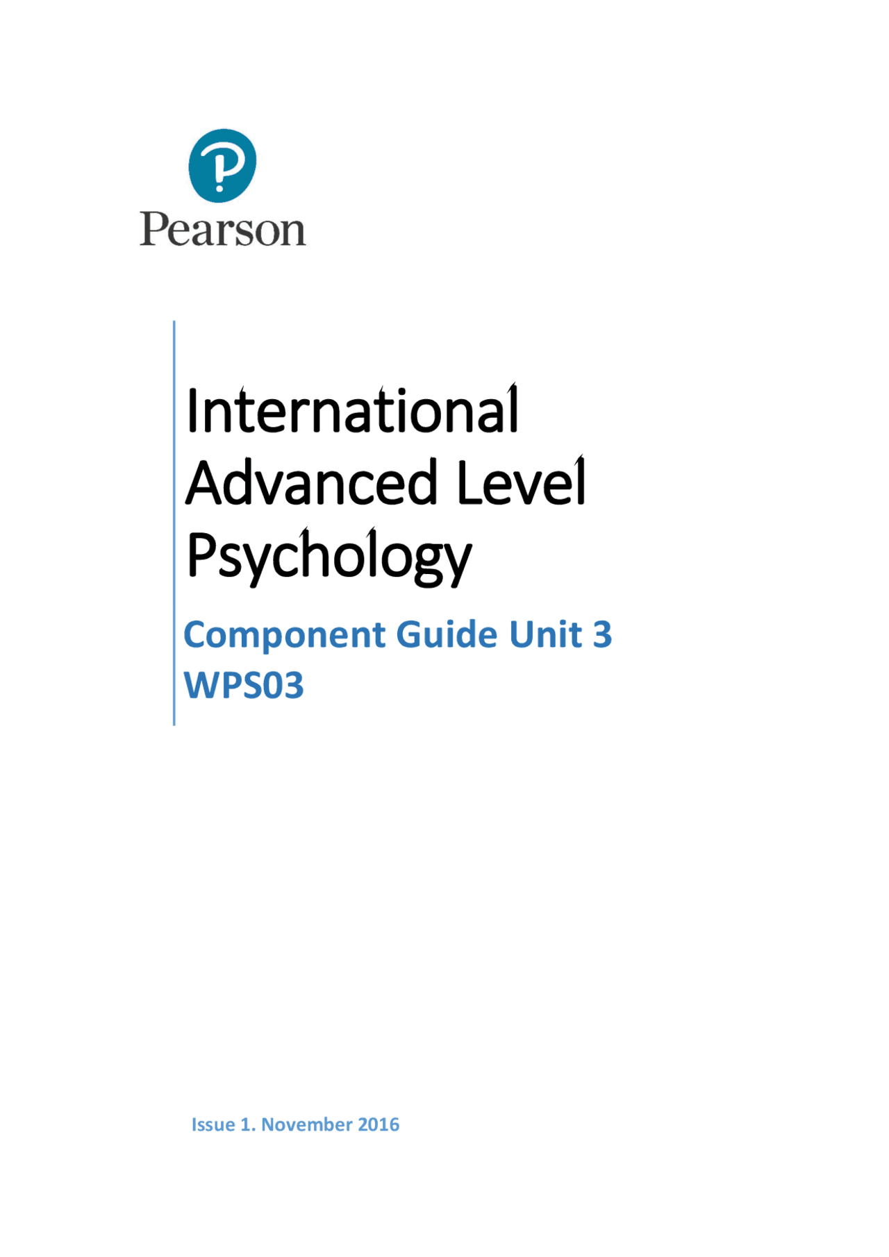 Component Guide Unit 3 Wps03 Exercises Psychology Docsity