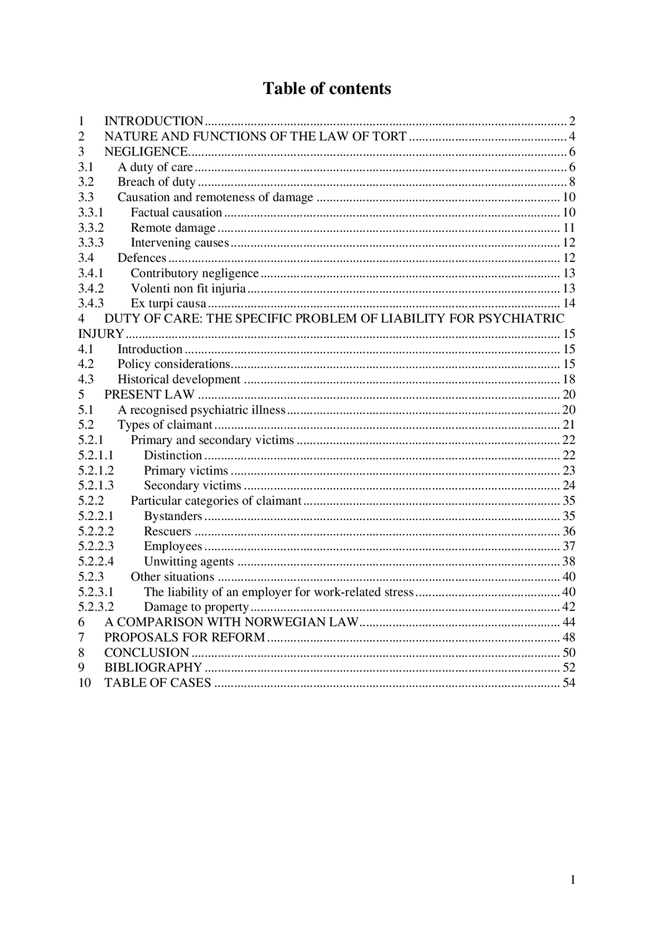 LIABILITY FOR PSYCHIATRIC INJURY IN THE ENGLISH ... | Schemes and Mind ...
